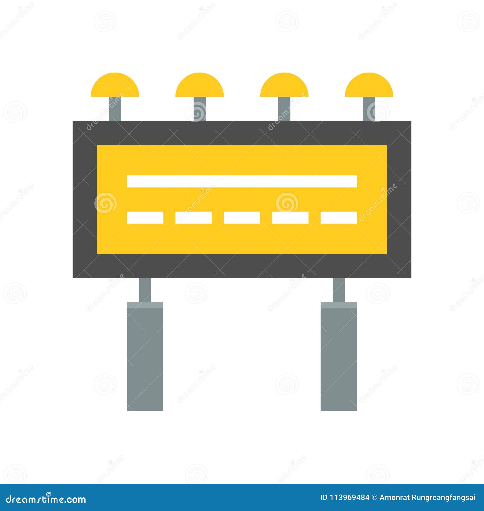 Billboard advertising icon stock vector. Illustration of sign - 113969484
