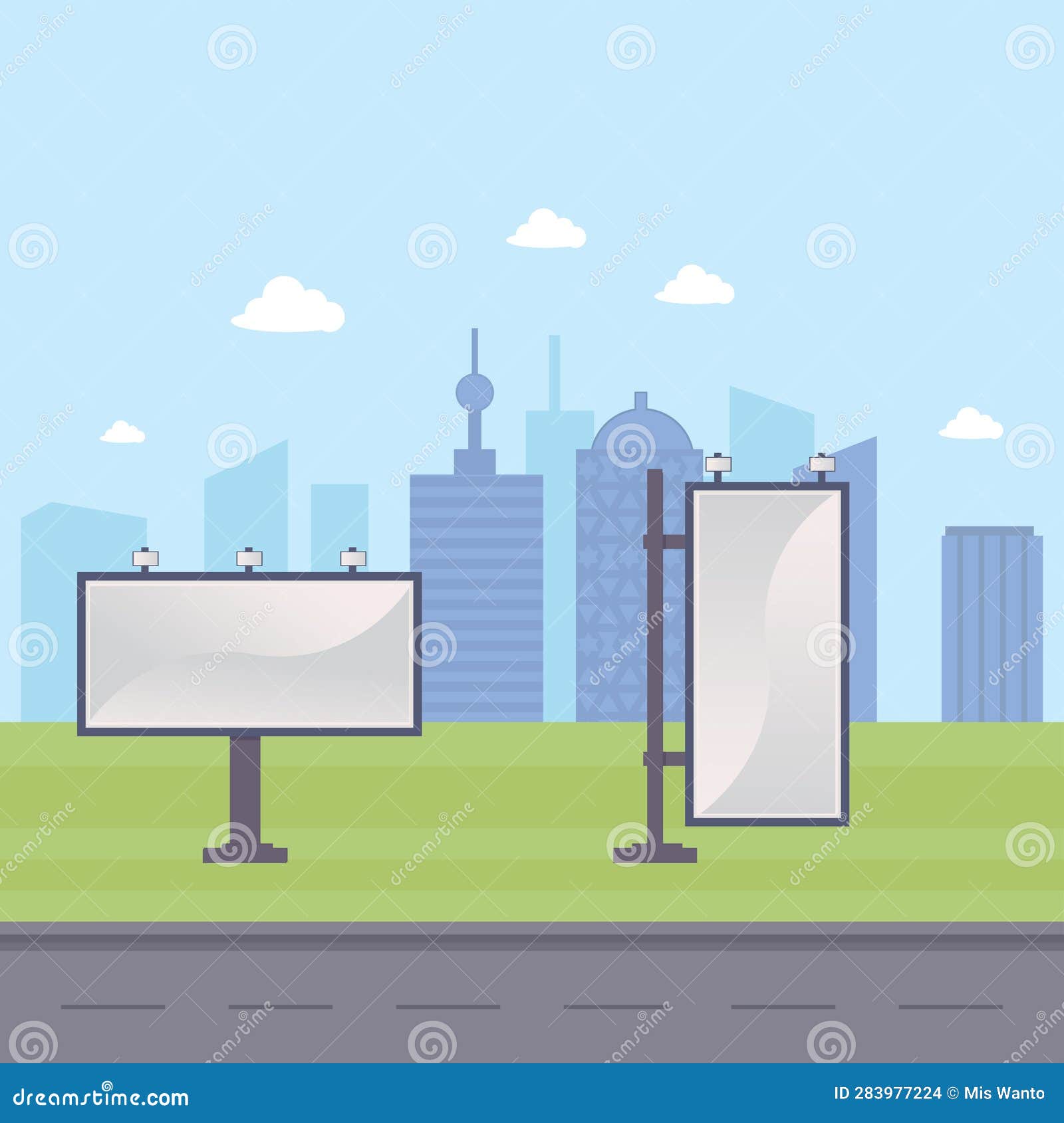Billboard Advertising Logo Icon Vector Illustration Stock Illustration ...