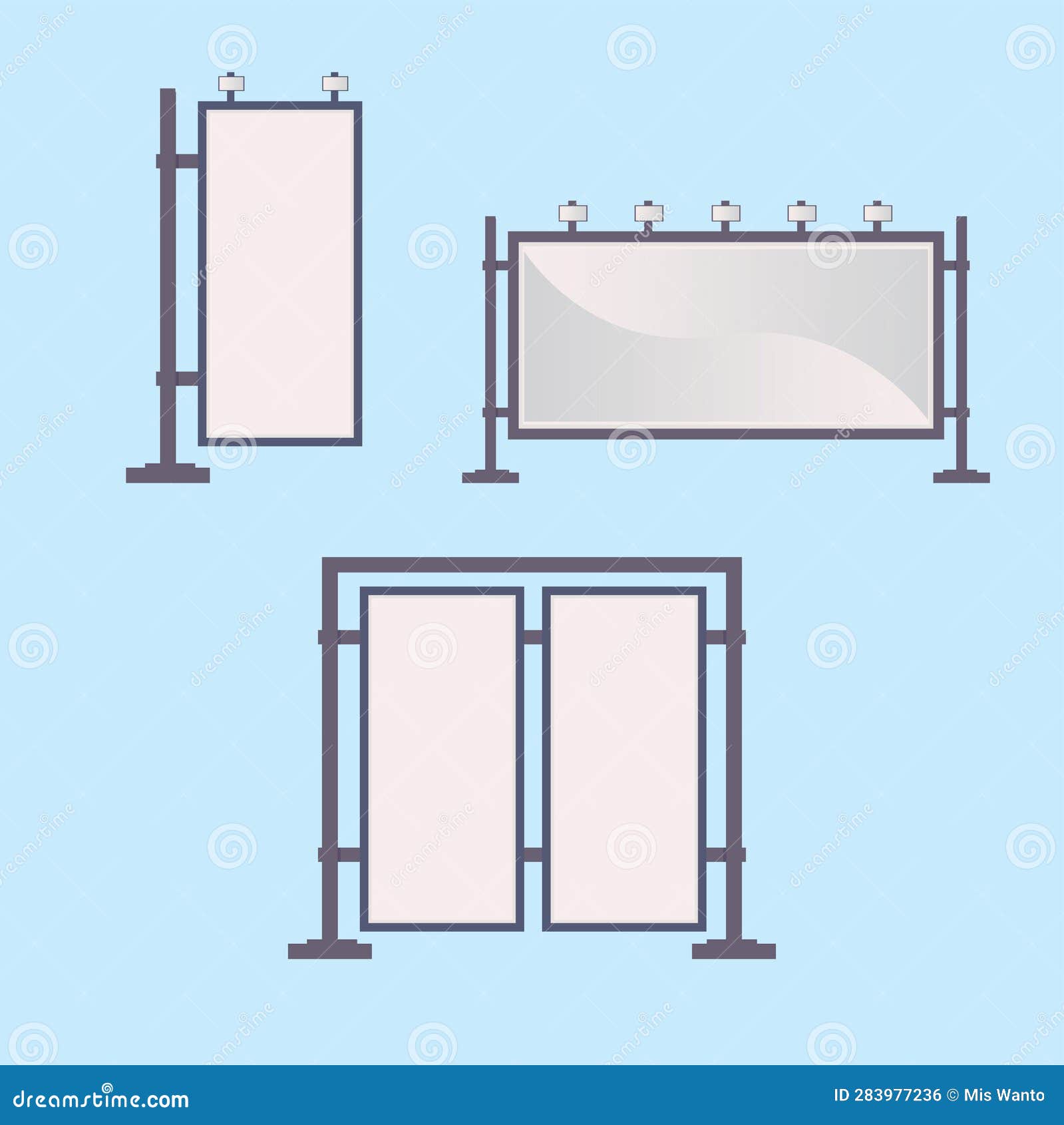 Billboard Advertising Logo Icon Vector Illustration Stock Illustration ...