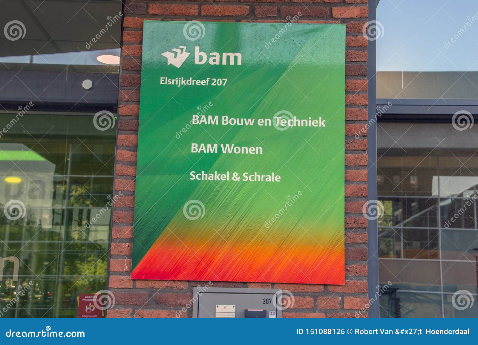 Billboard BAM Building at Amsterdam Bijlmer the Netherlands 2018 ...