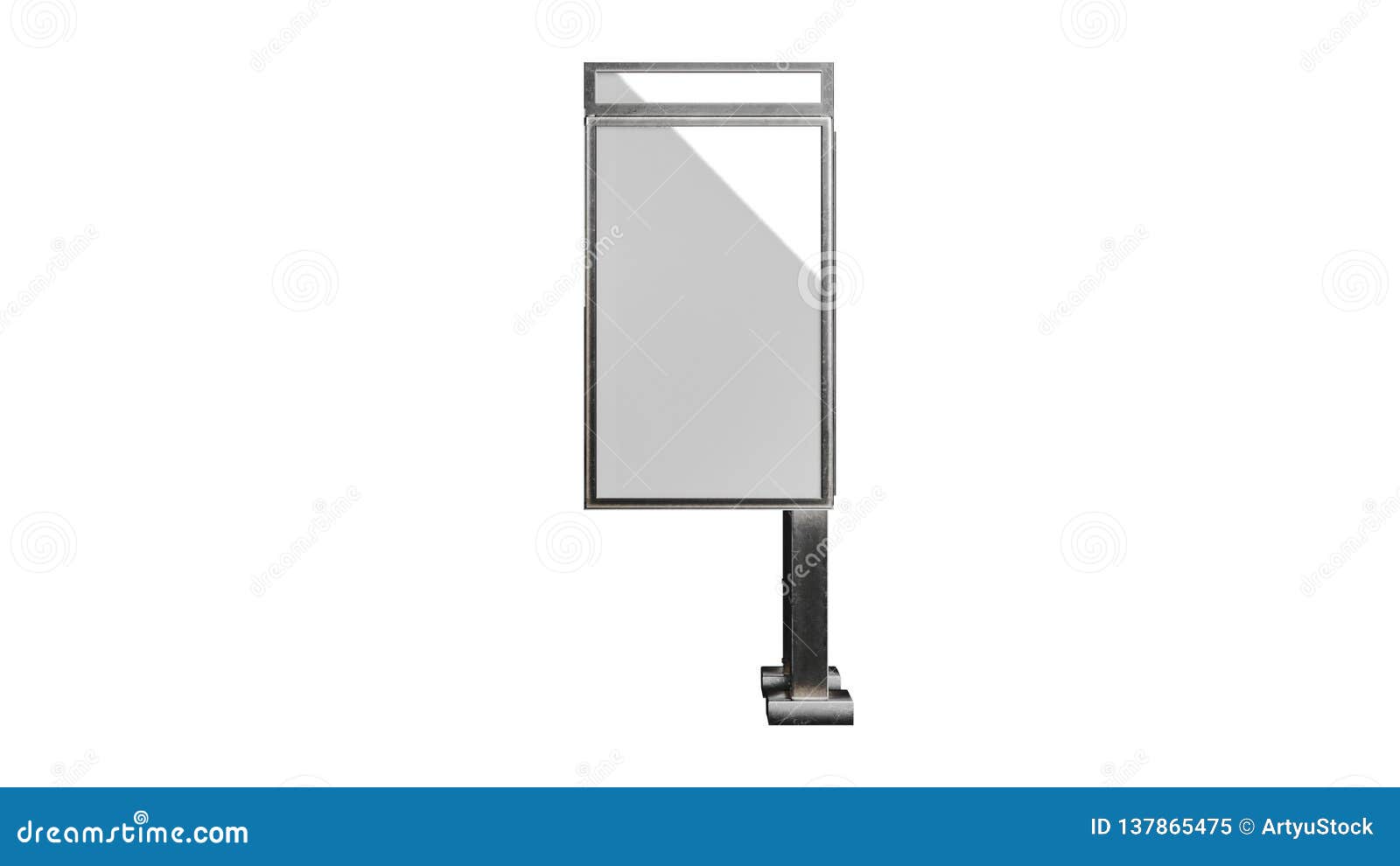 Billboard Banner Board Digital Panel, Side View Stock Illustration ...