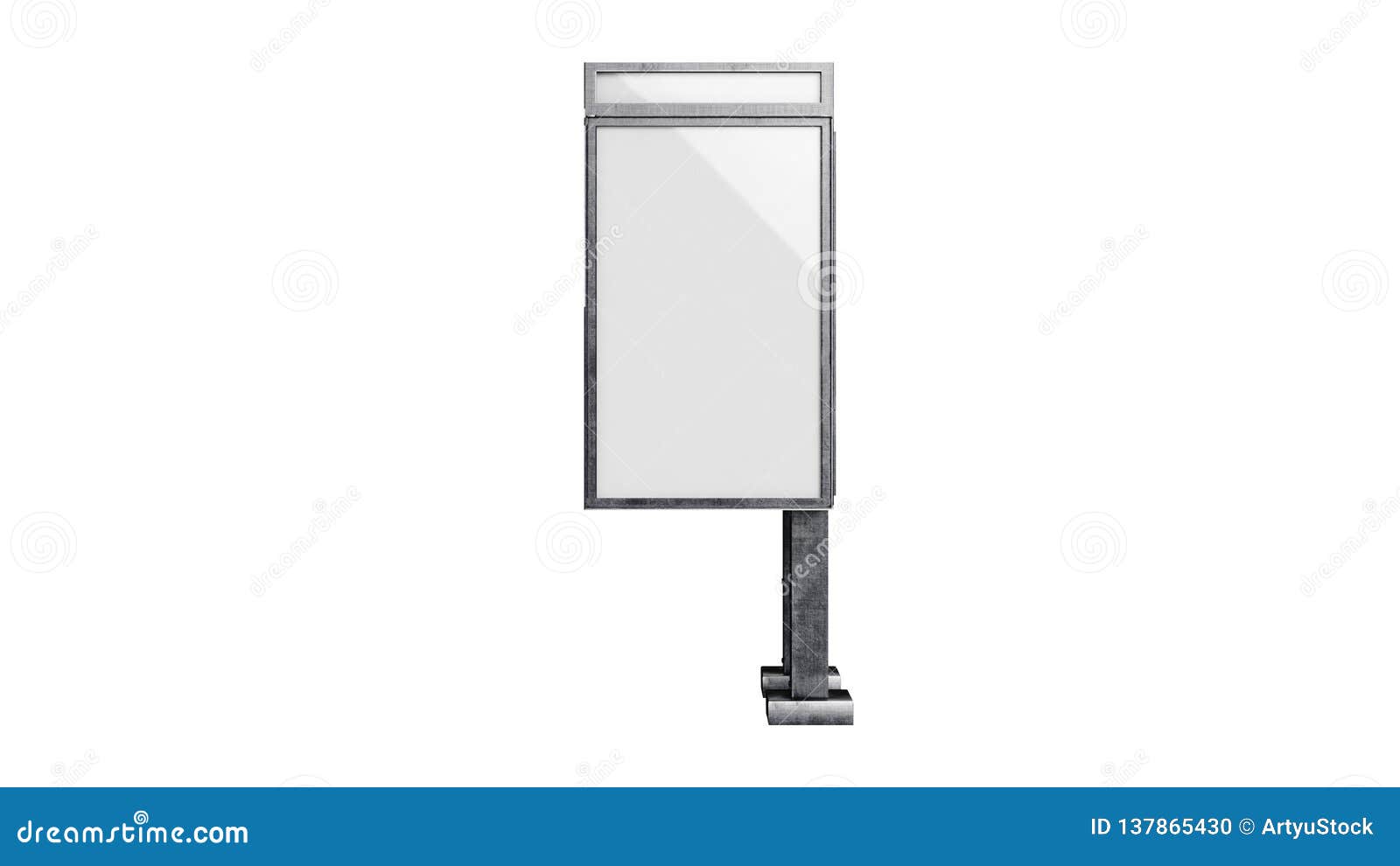 Billboard Banner Board Panel, Side View Stock Illustration ...