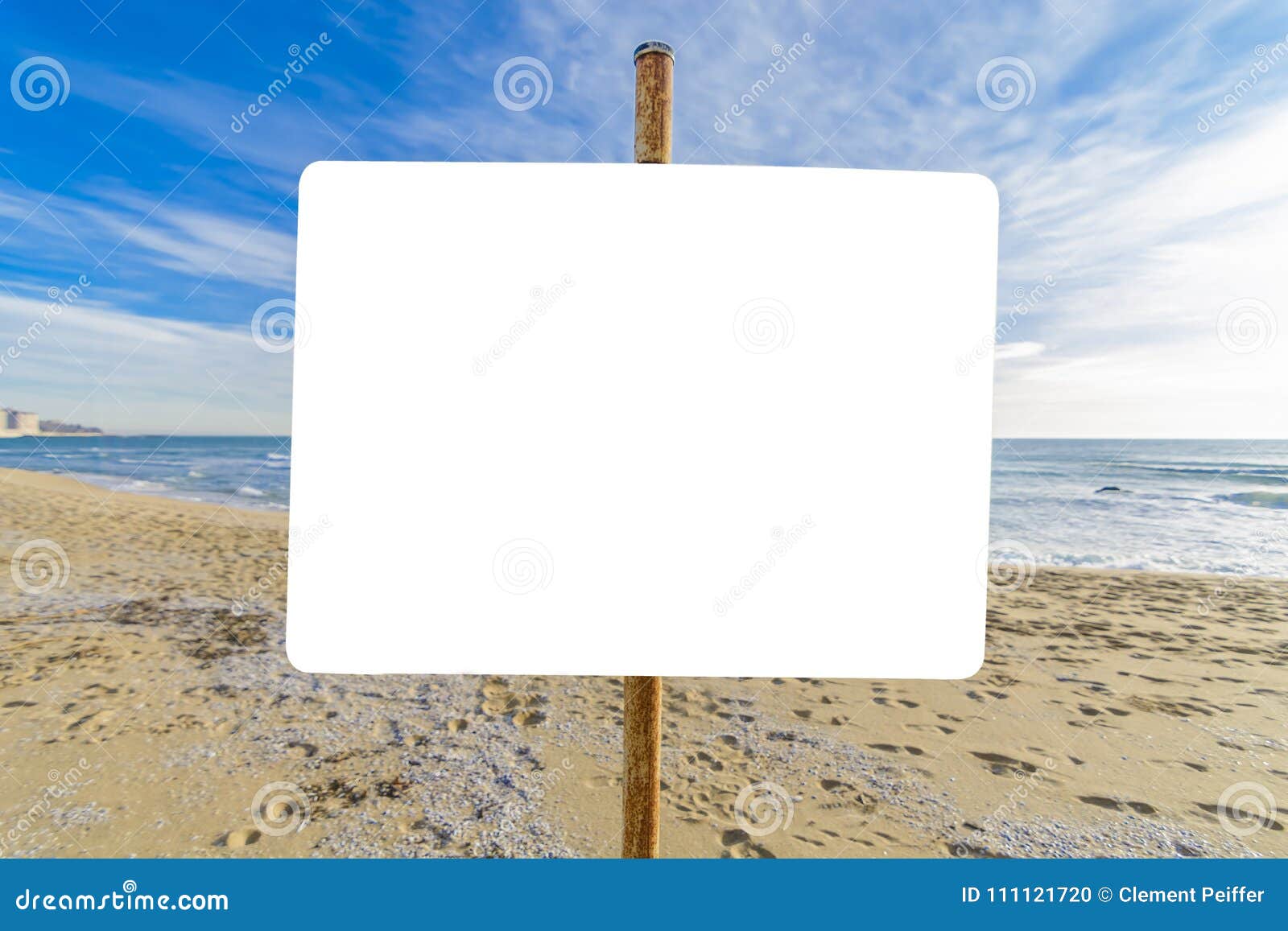 Billboard on the beach stock photo. Image of beach, communication ...