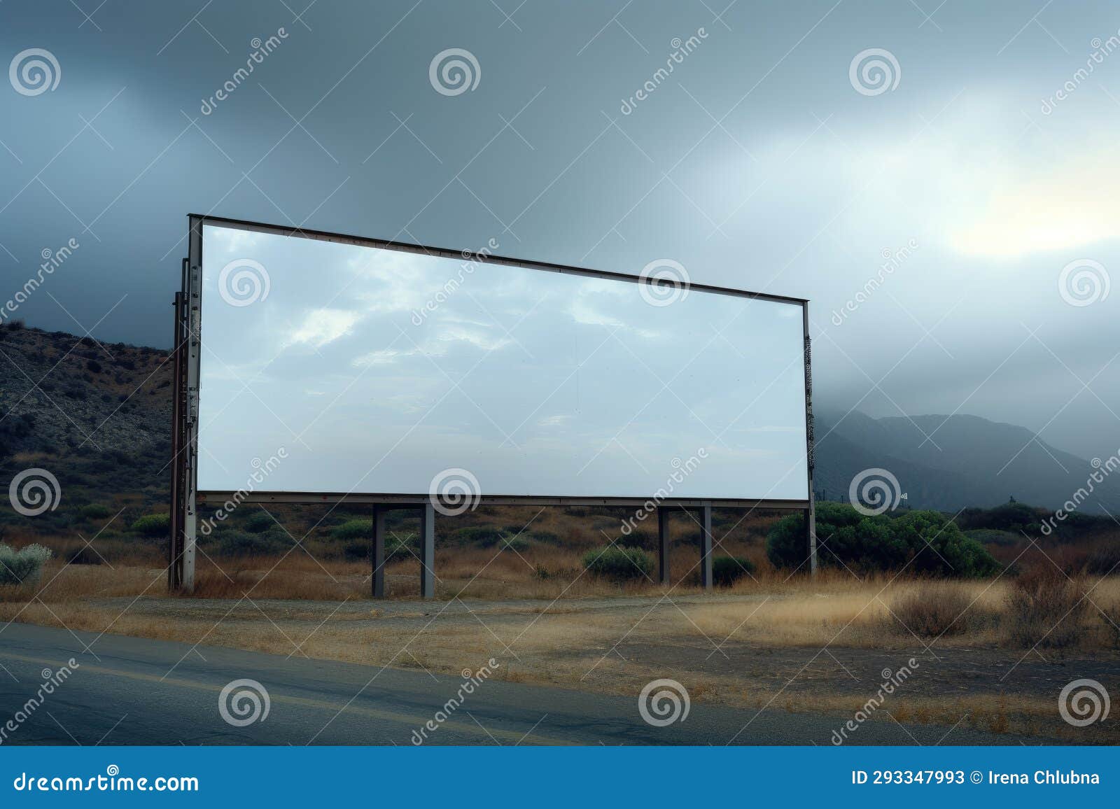 Billboard Blank For Outdoor Advertising Poster Or Blank Billboard For ...