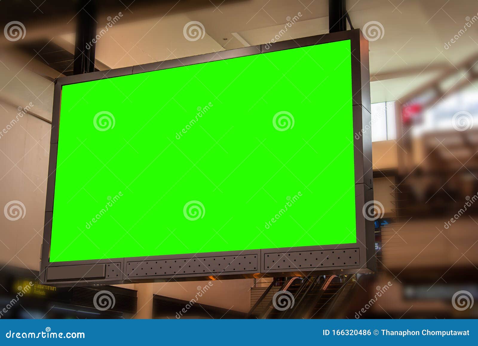 Billboard Blank in Terminal Stock Photo - Image of business, message ...