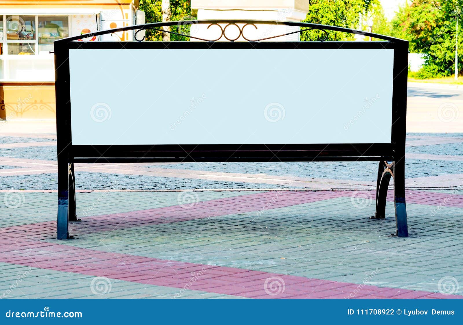 Billboard with Blank White Copy Space for Text Message or Content, Mock ...