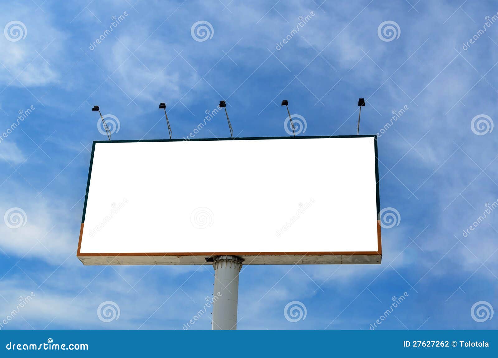Billboard with Blue Sky Background Stock Photo - Image of information ...
