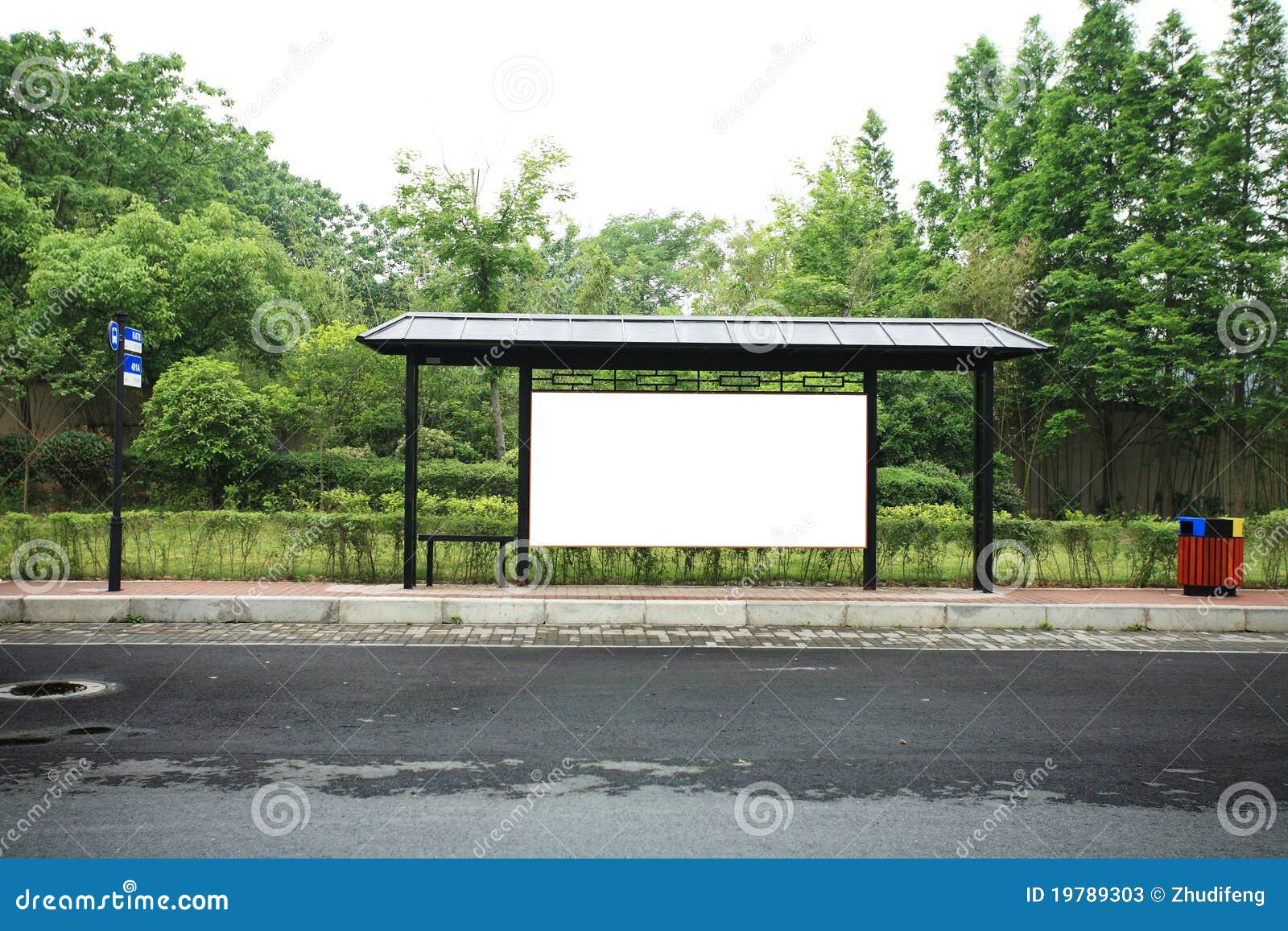 Billboard at bus station stock image. Image of agency - 19789303