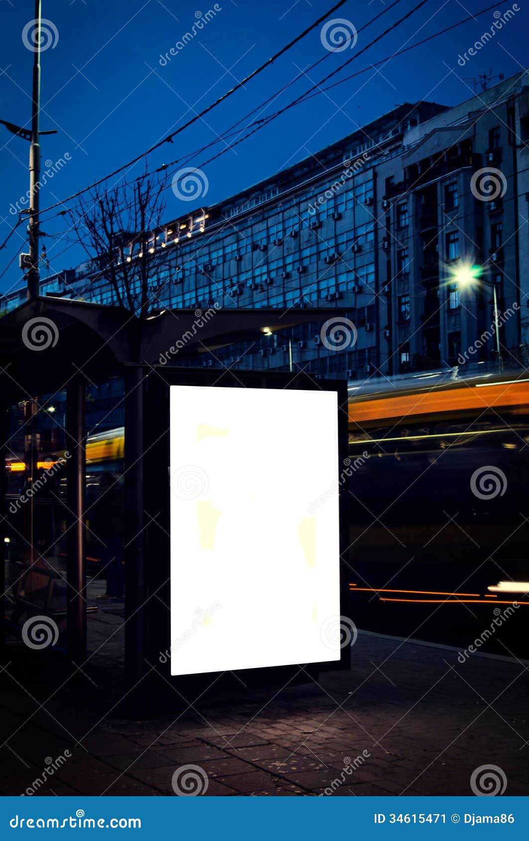 Billboard on the Bus Station Stock Image - Image of message, exterior ...
