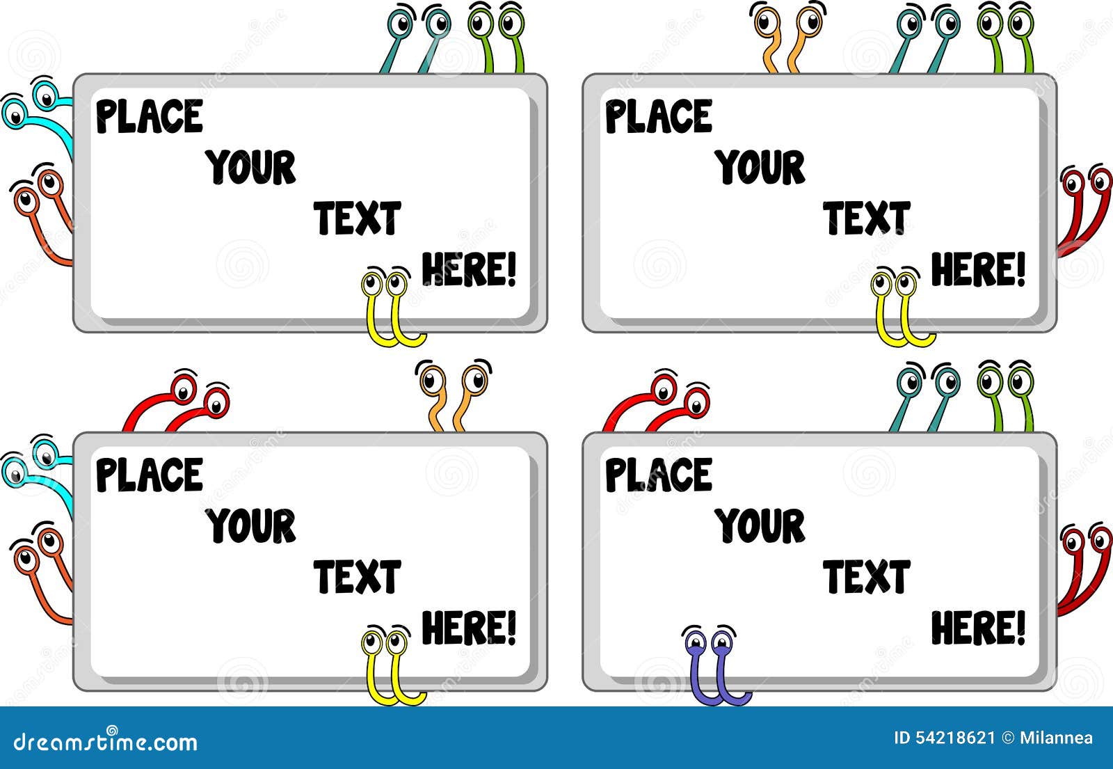 Billboard with Cartoon Style Eyes Stock Vector - Illustration of ...