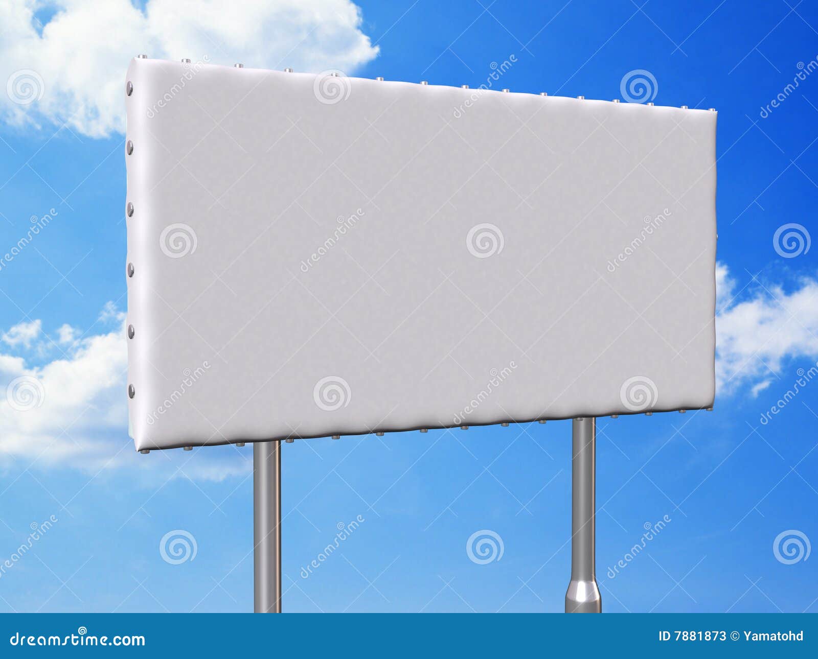 Billboard at day angled stock illustration. Illustration of billboard ...