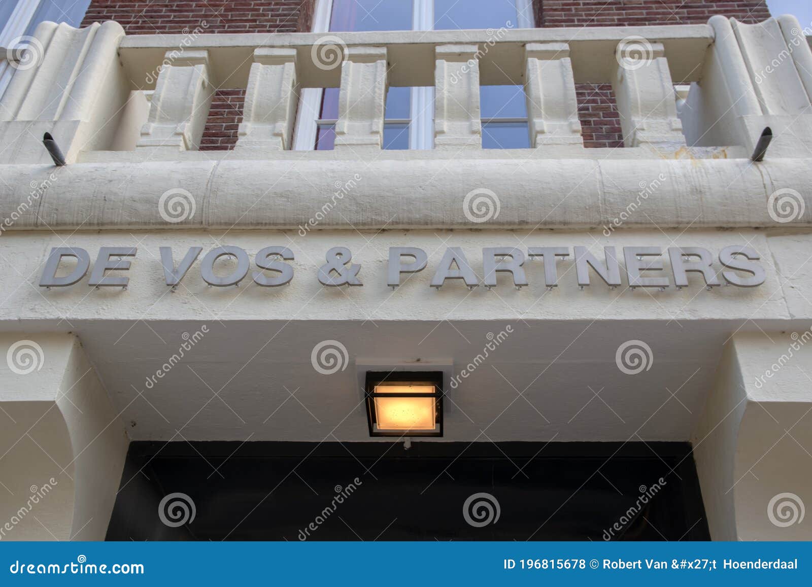 Billboard De Vos & Partners at Amsterdam the Netherlands 10-8-2020 ...