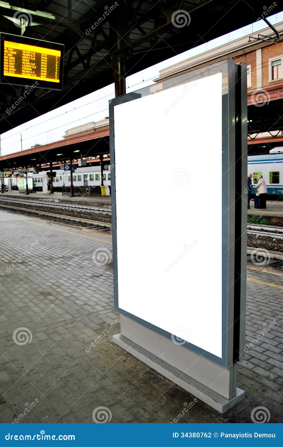 Billboard Display at a Train Station Stock Photo - Image of adverts ...