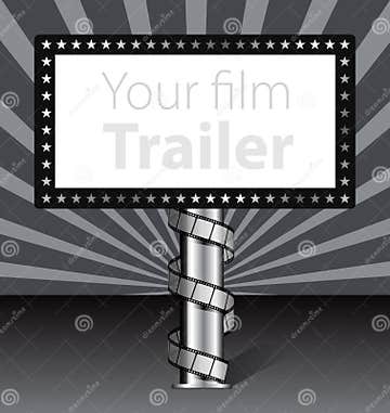 Billboard with film strip stock vector. Illustration of celebration ...