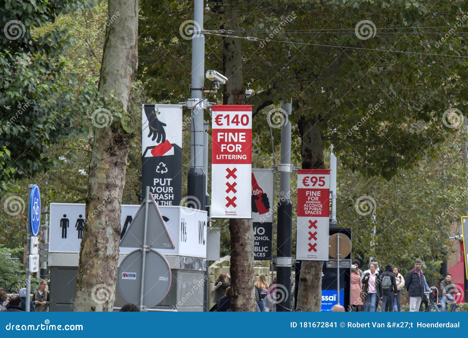 Billboard Forbidden To Use Alcohol and Lithering at Amsterdam the ...