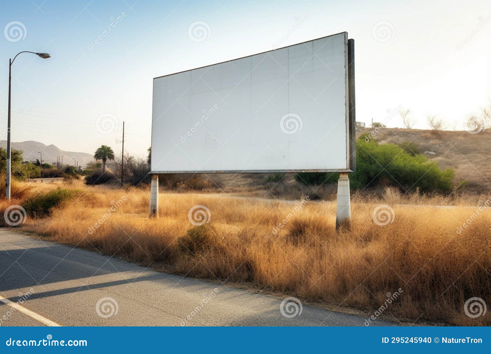 Billboard on Highway Billboard on the Road Stock Illustration ...
