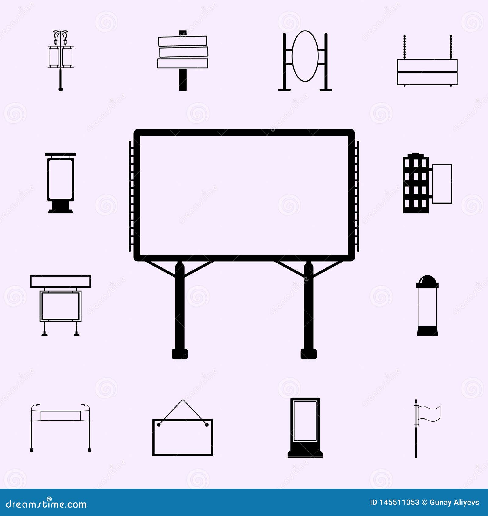 Billboard Icon. Billboards Icons Universal Set for Web and Mobile Stock ...