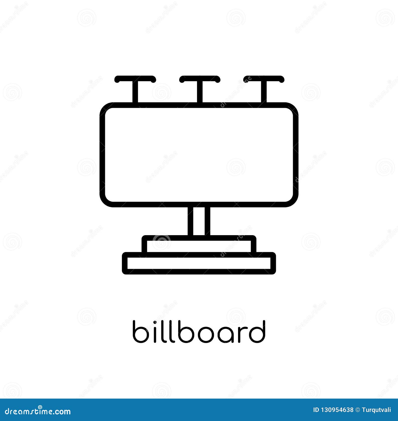 Billboard Icon from Collection. Stock Vector - Illustration of ...