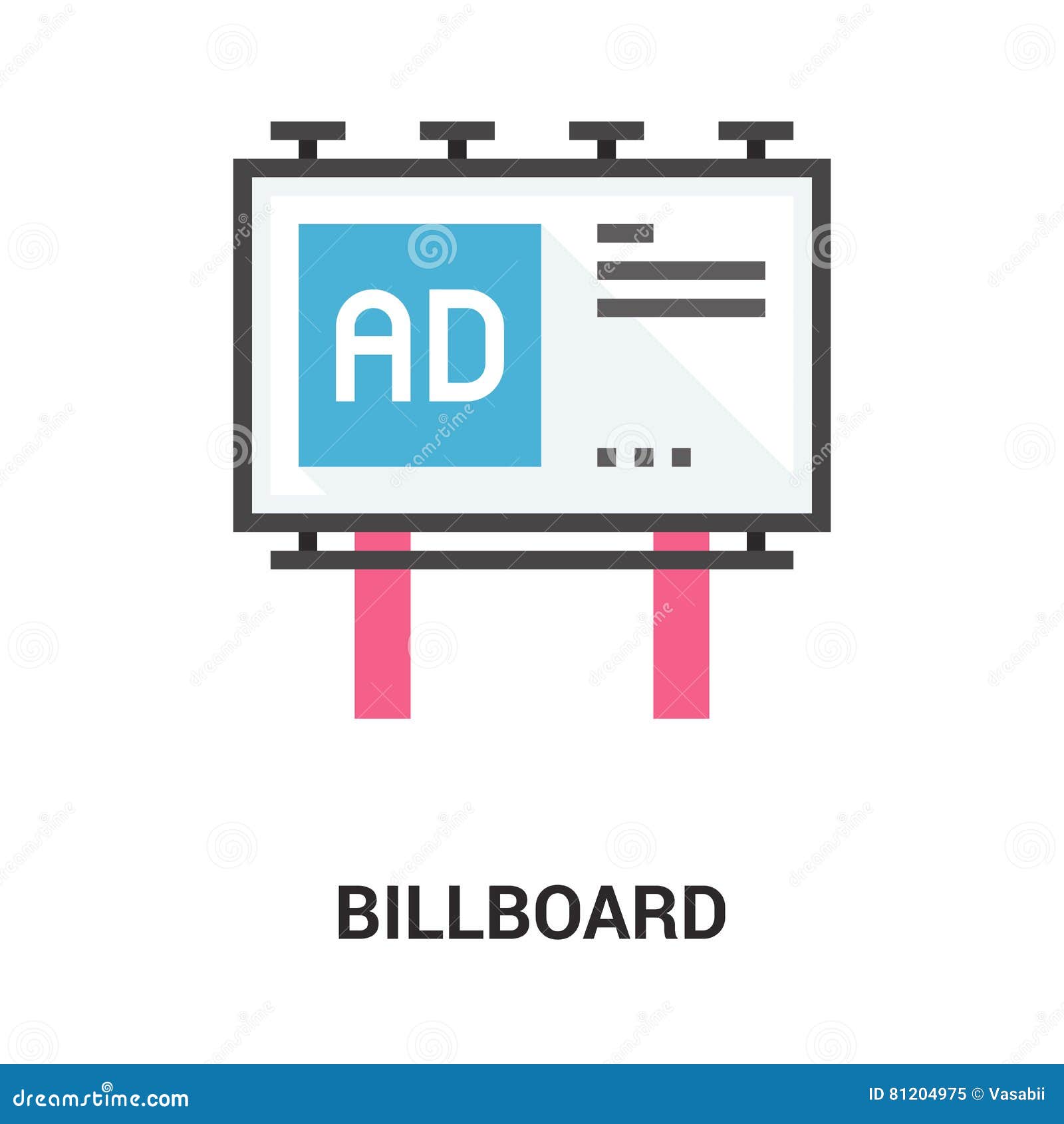 Billboard icon concept stock vector. Illustration of concept - 81204975