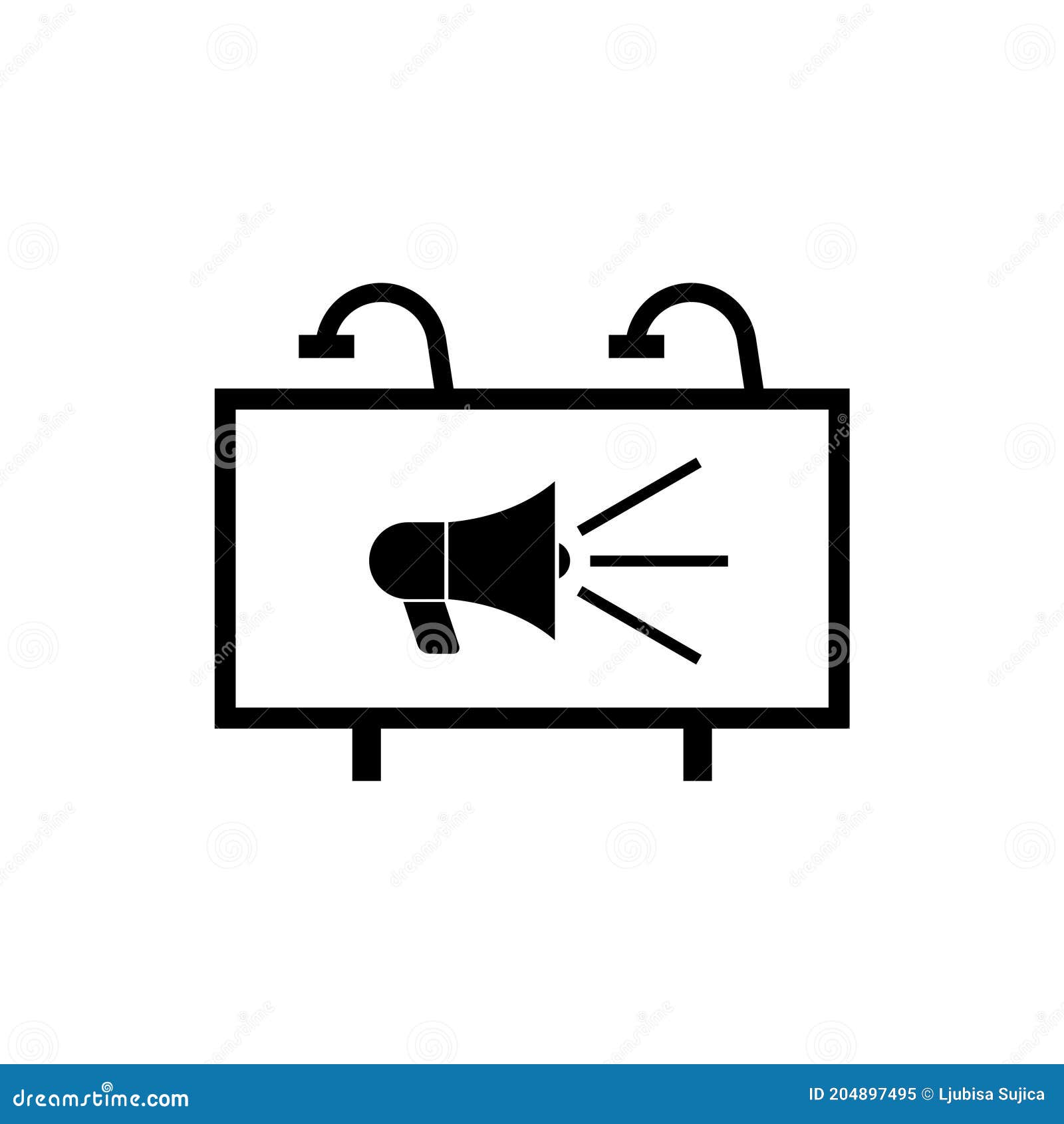 Billboard Icon Isolated on White Background Stock Vector - Illustration ...