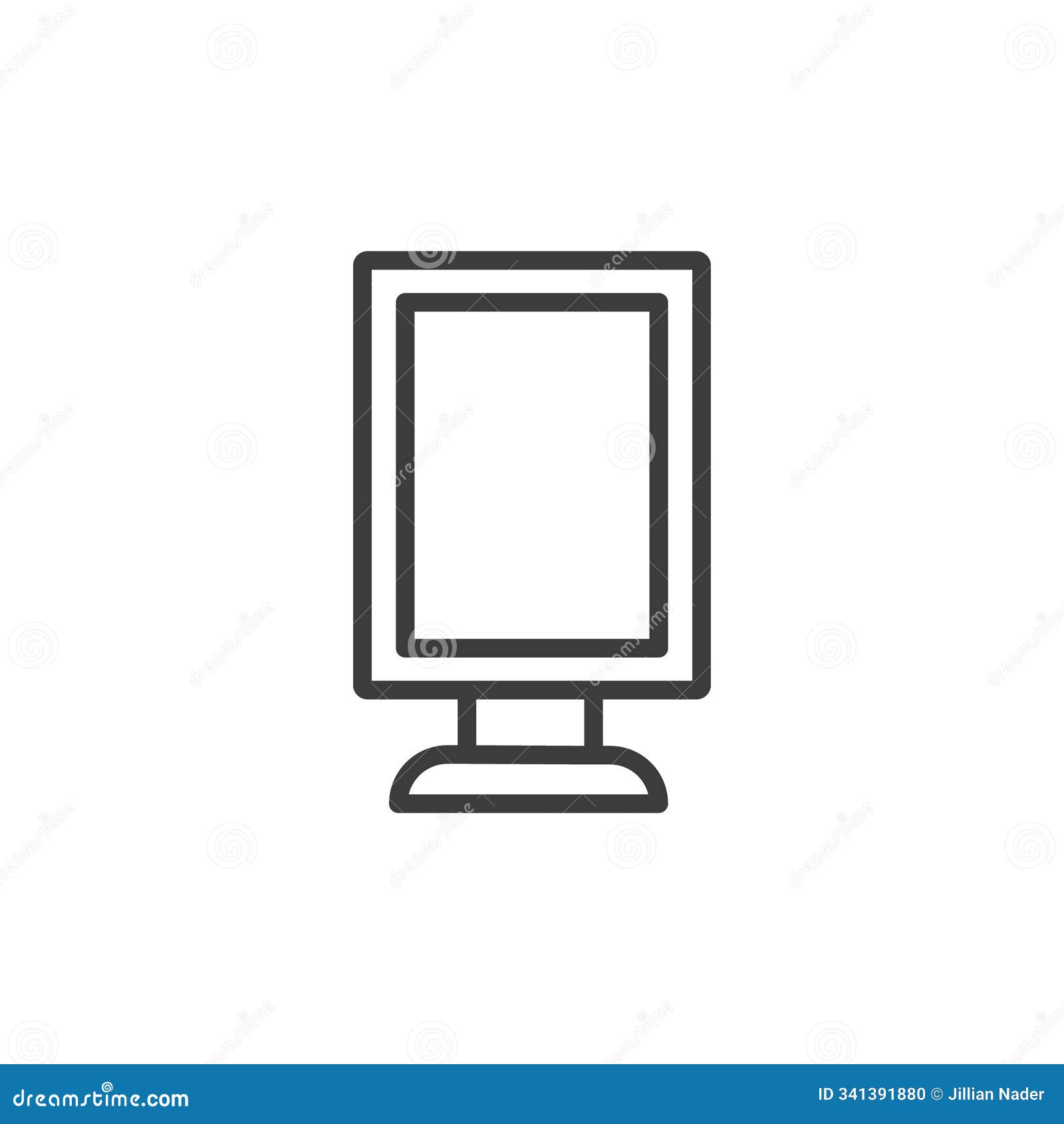 Billboard Icon Simple Outline Vector Logo Stock Vector - Illustration of symbol, public: 341391880