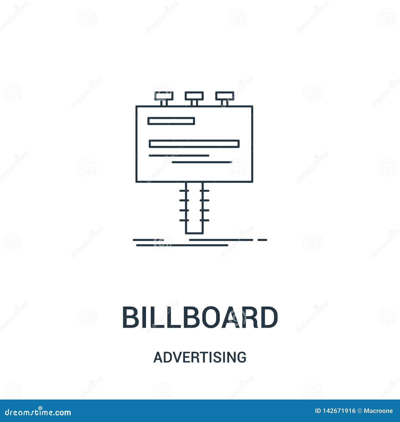 Billboard Icon Vector from Advertising Collection. Thin Line Billboard ...