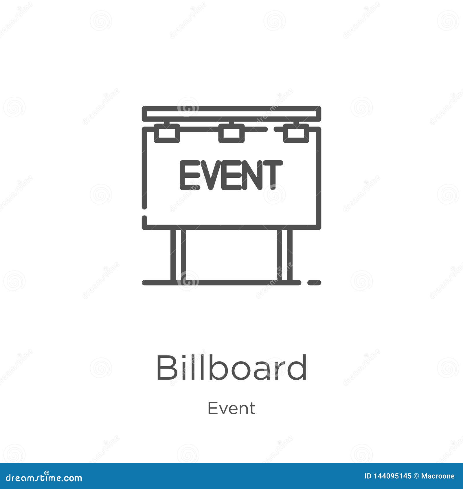 Billboard Icon Vector from Event Collection. Thin Line Billboard ...