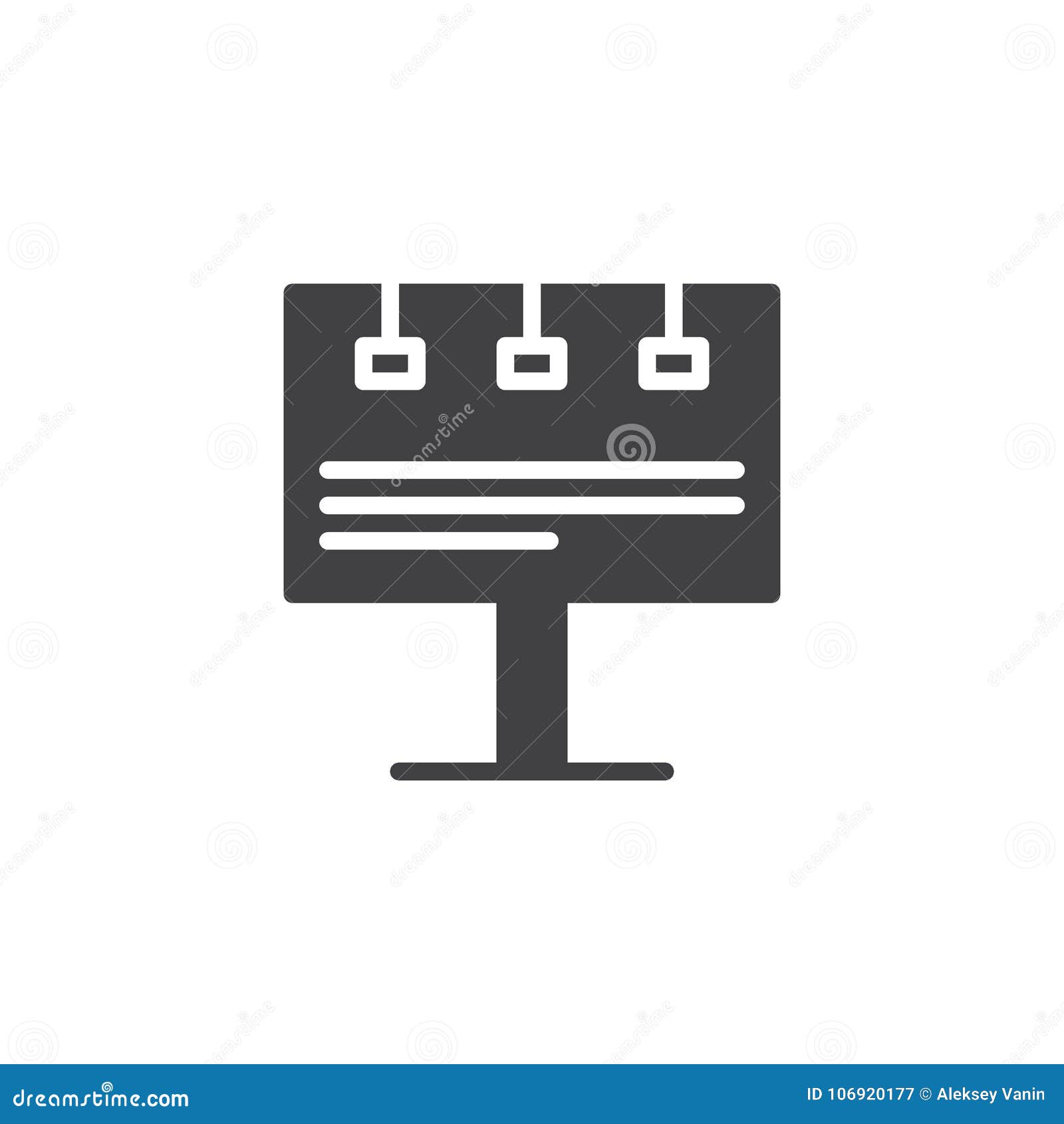 Billboard icon vector stock vector. Illustration of design - 106920177