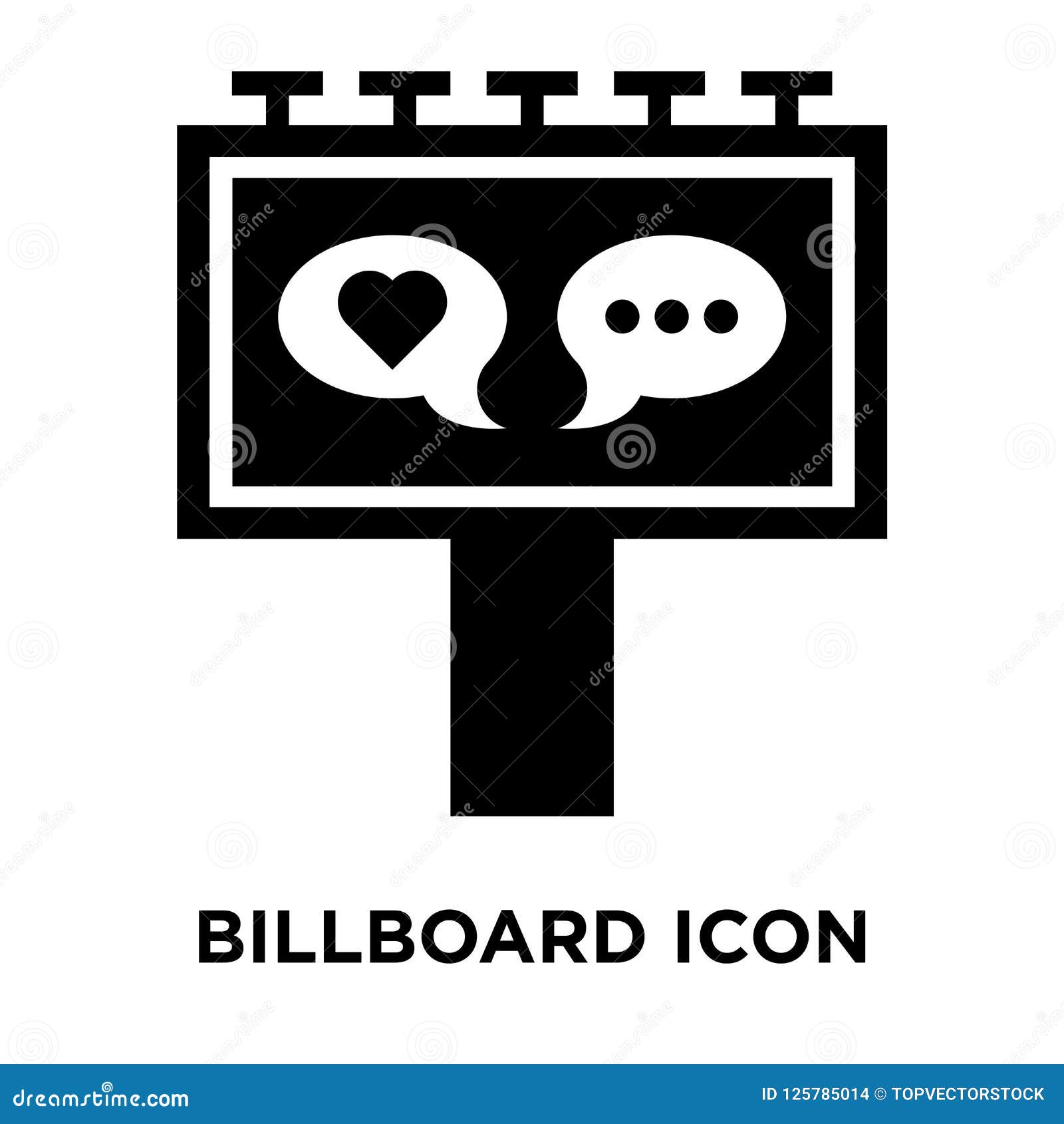 Billboard Icon Vector Isolated on White Background, Logo Concept Stock ...