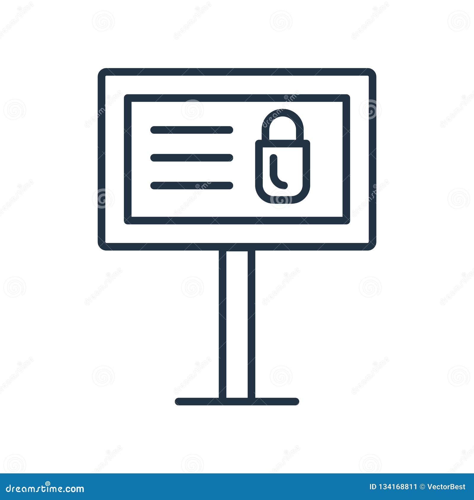 Billboard Icon Vector Isolated on White Background, Billboard Sign ...