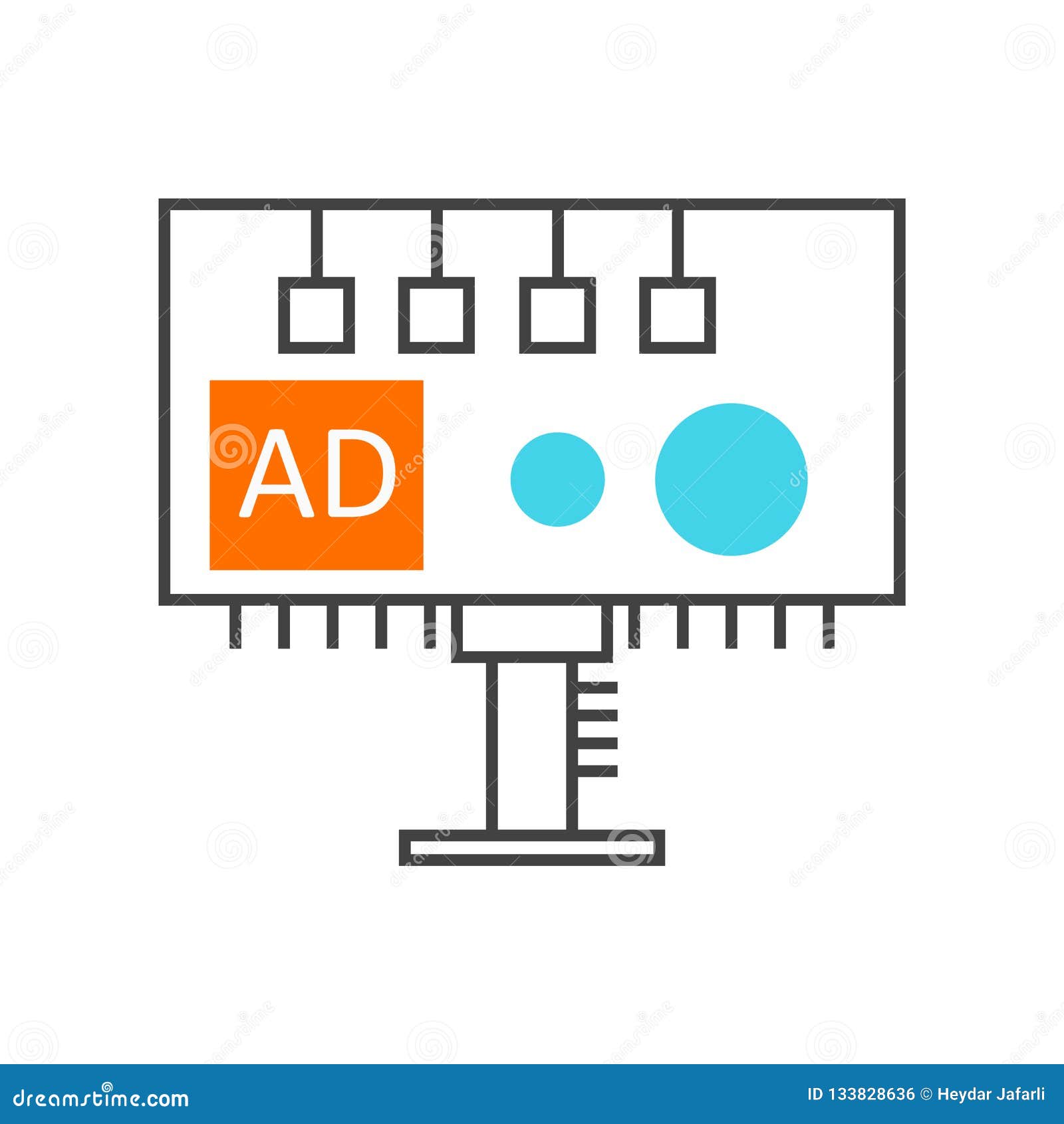 Billboard Icon Vector Sign and Symbol Isolated on White Background ...