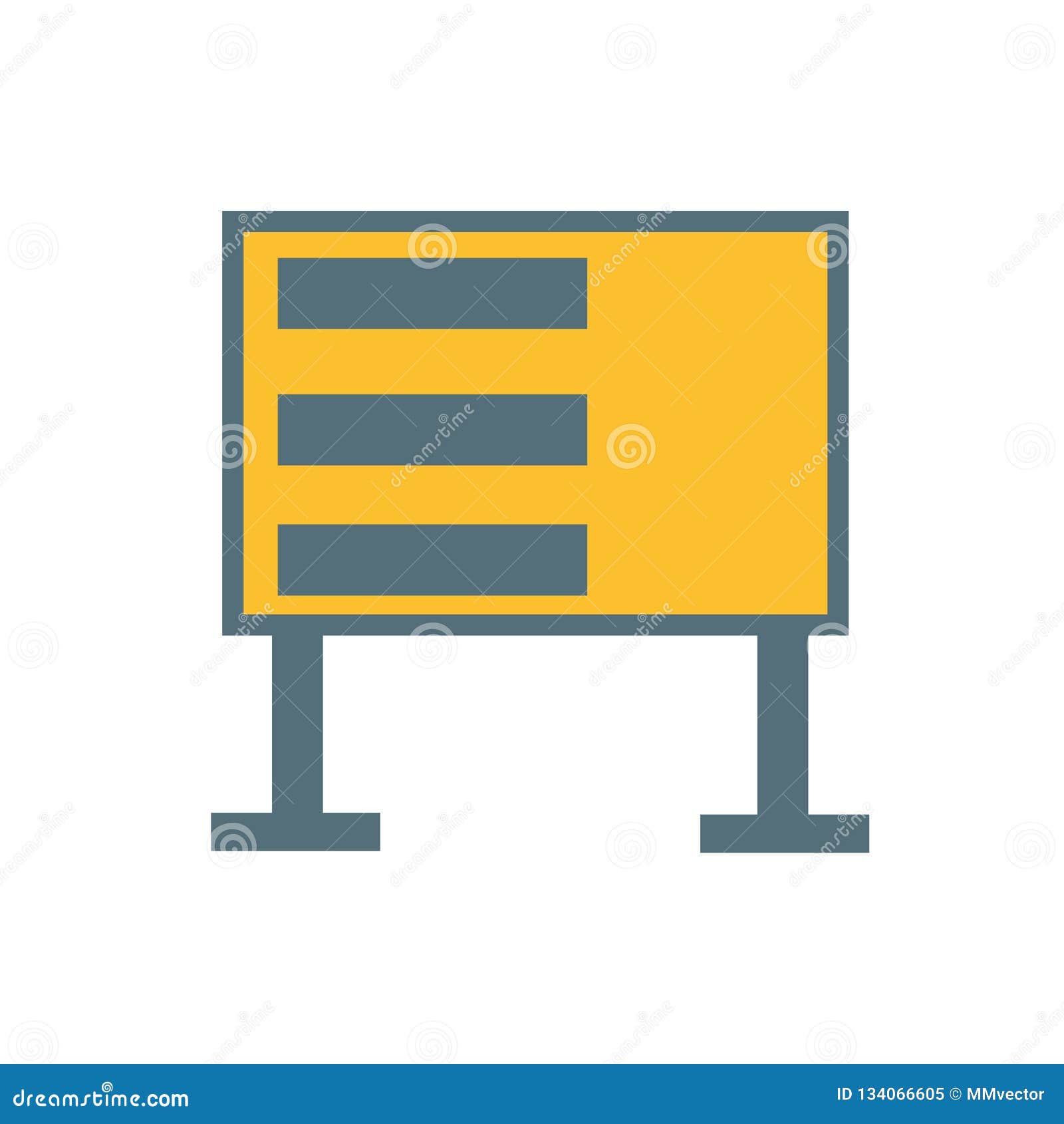 Billboard Icon Vector Sign and Symbol Isolated on White Background ...