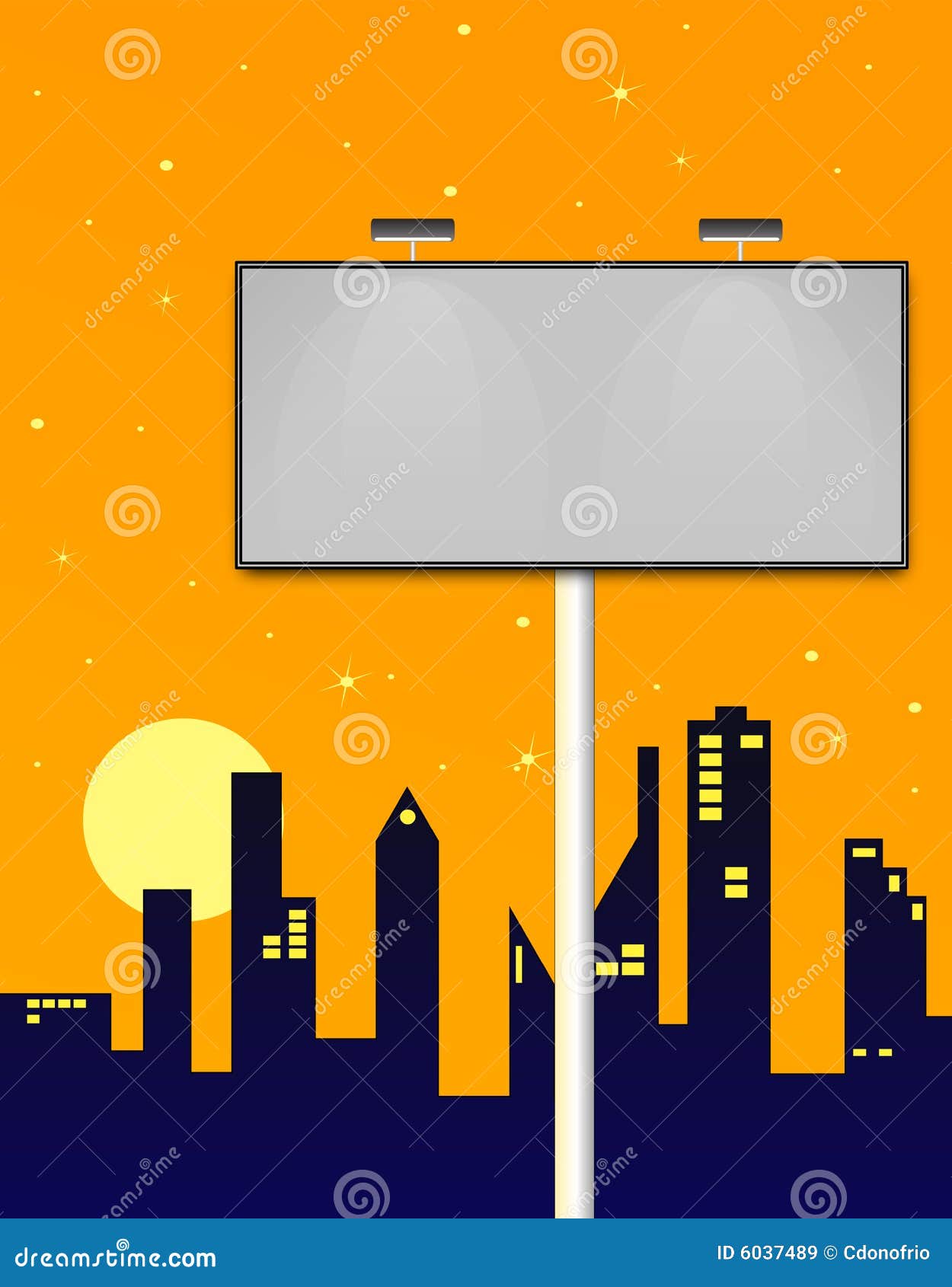 Billboard Illustration stock vector. Illustration of commercial - 6037489