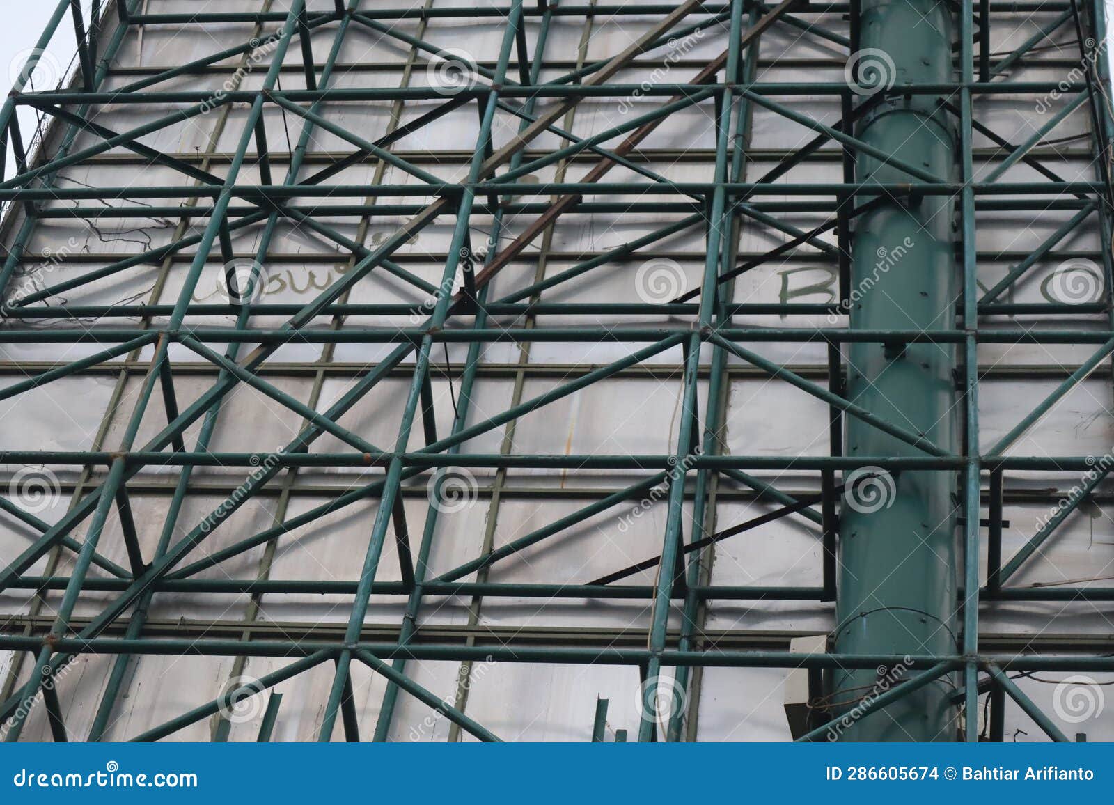 Billboard Iron Frame in the Afternoon Editorial Stock Image - Image of ...