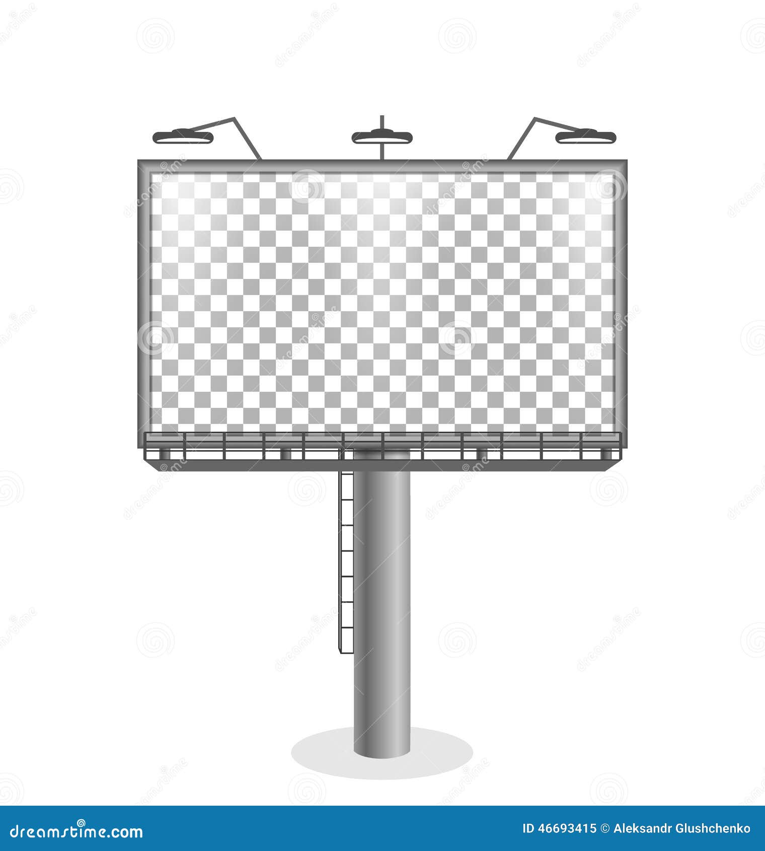 Billboard Isolated On White Background Stock Vector - Illustration of ...