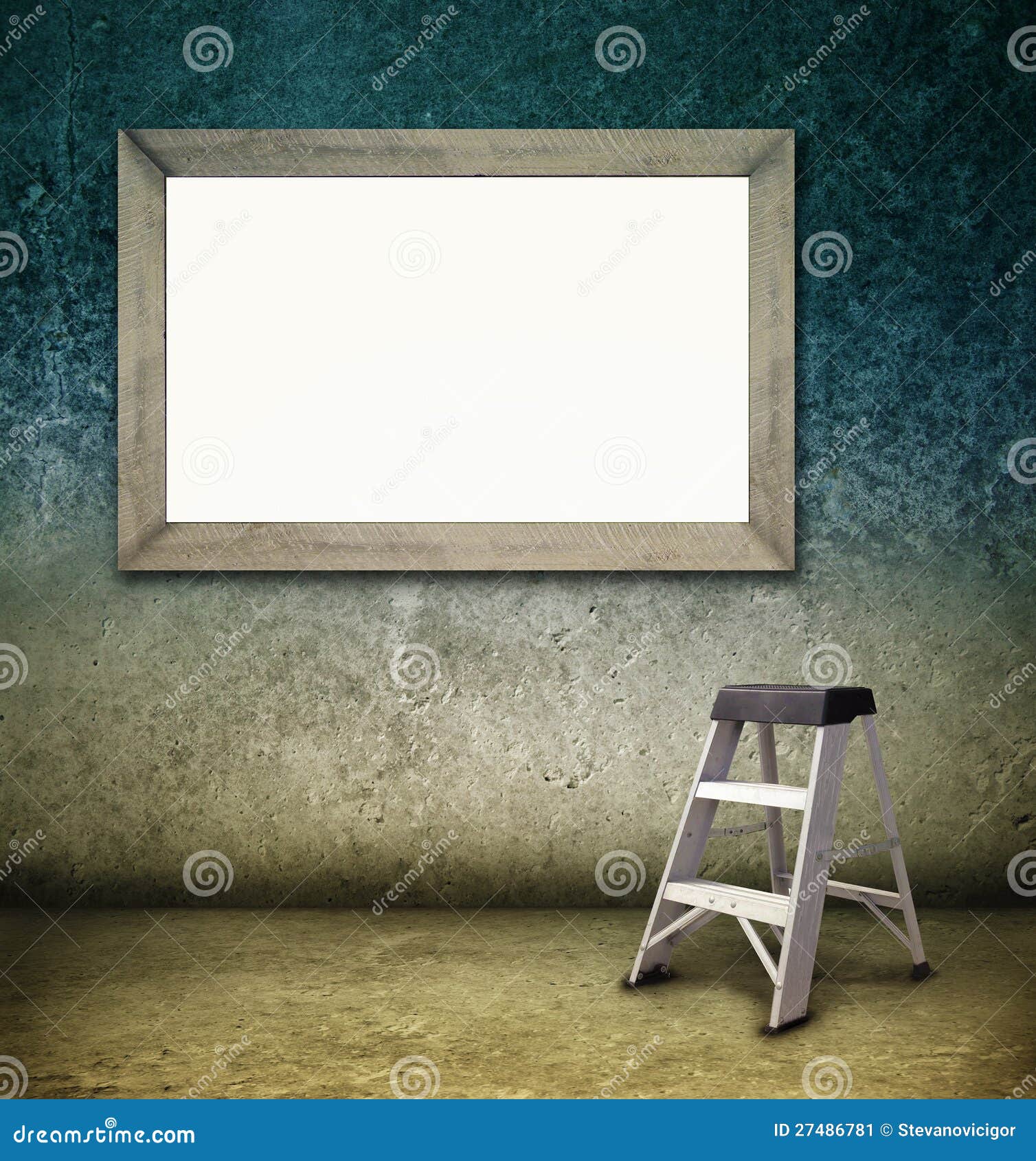 Billboard and ladder stock illustration. Illustration of city - 27486781