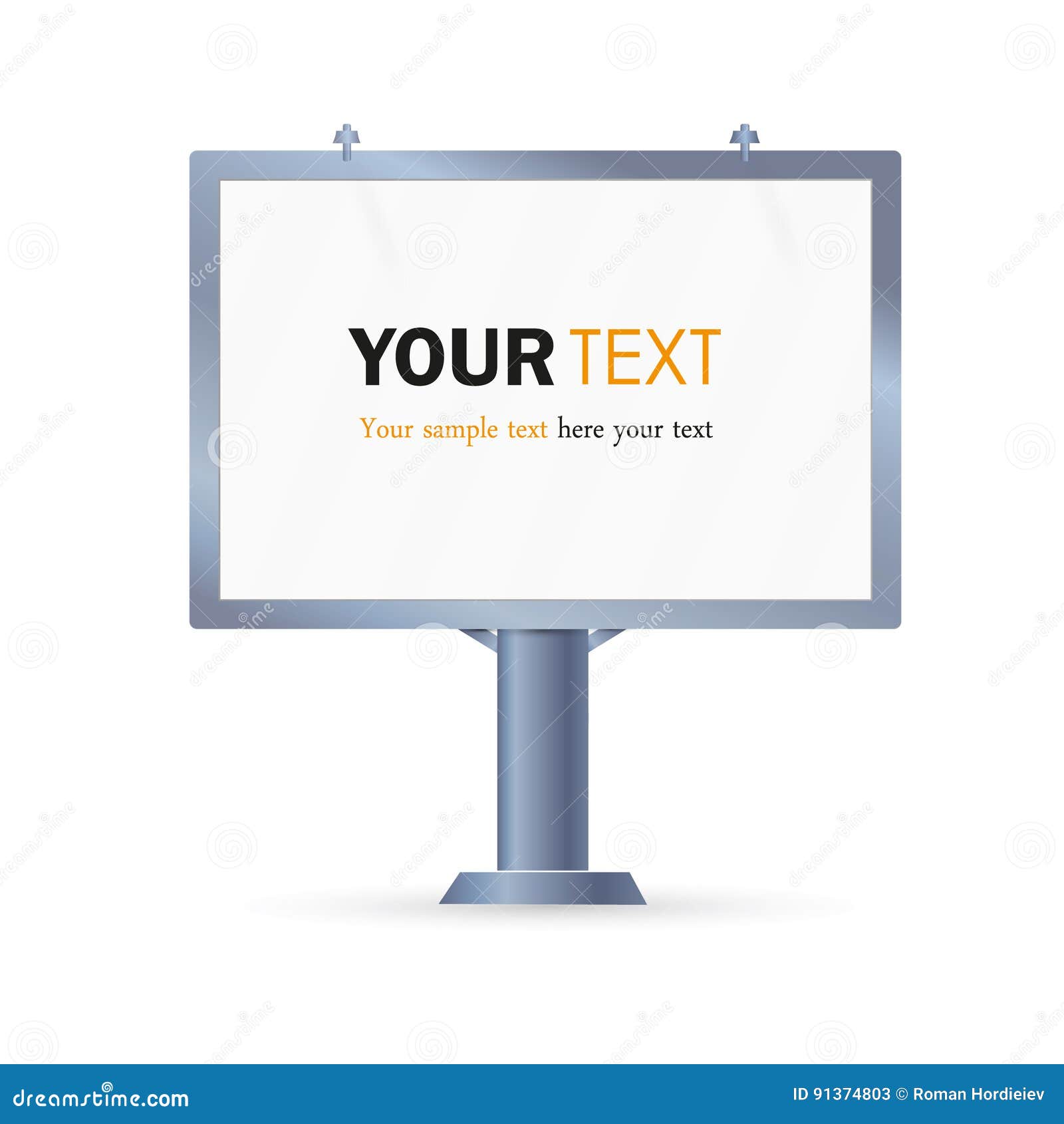 Column With Poster. Royalty-Free Stock Photography | CartoonDealer.com ...