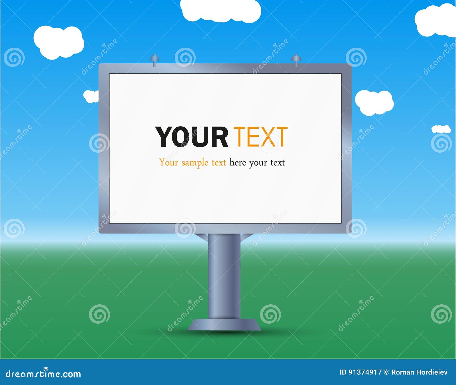 Column With Poster. Royalty-Free Stock Photography | CartoonDealer.com ...