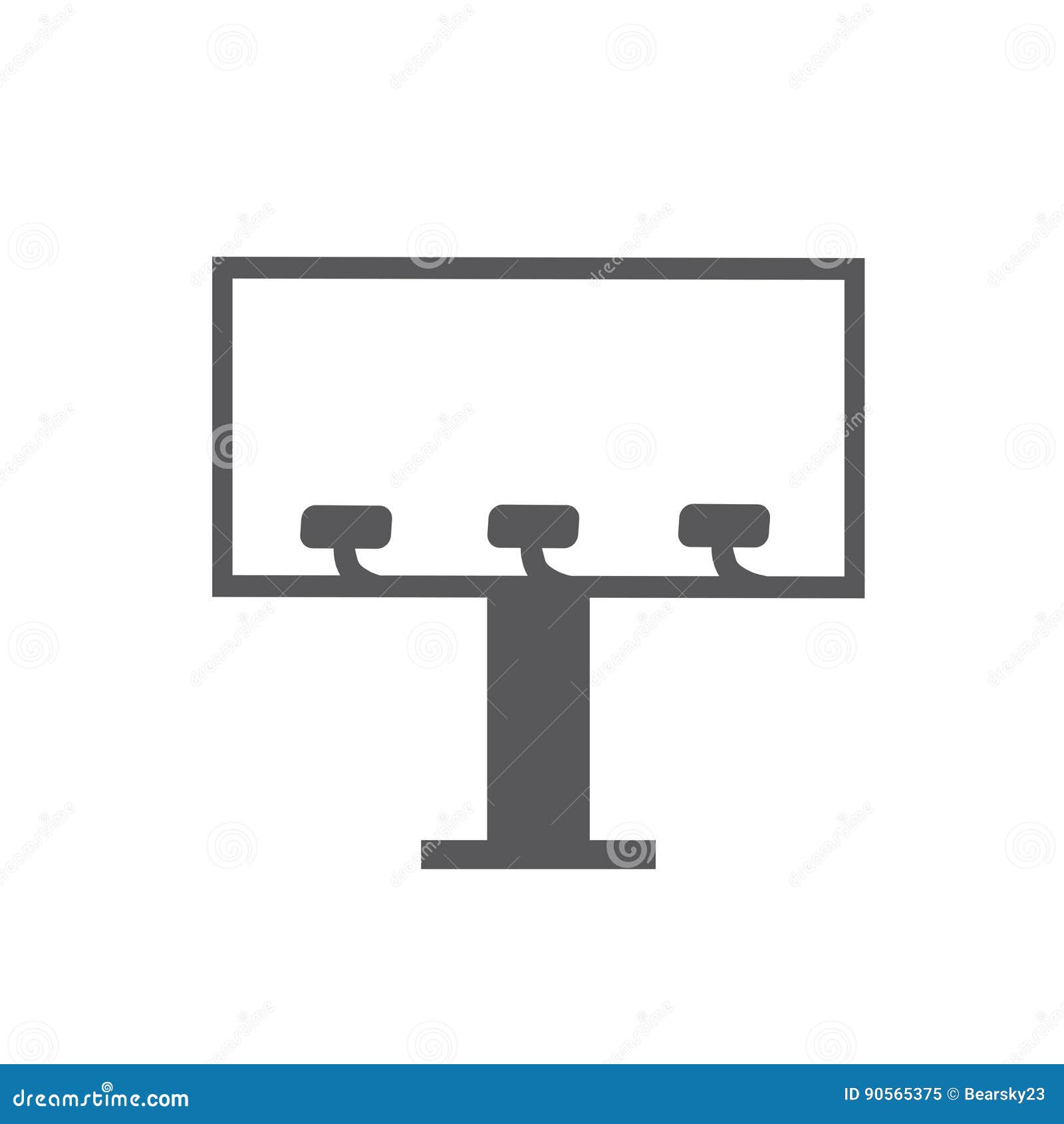 Billboard with Lights at an Angle Stock Vector - Illustration of lights ...