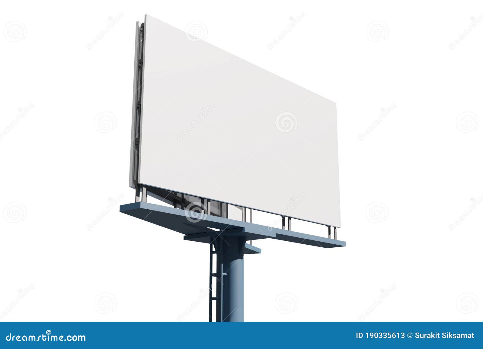 Billboard Mockup 3d Rendering for Scene Creator Stock Illustration ...