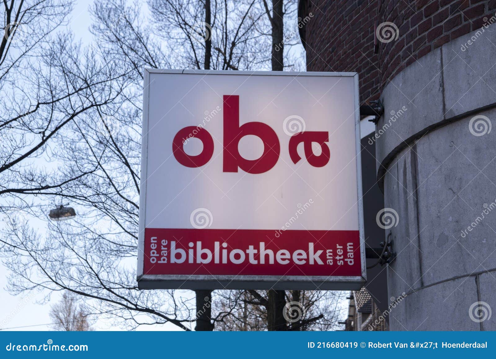 Billboard Oba Library at Amsterdam the Netherlands 2532020 Imagen de ...