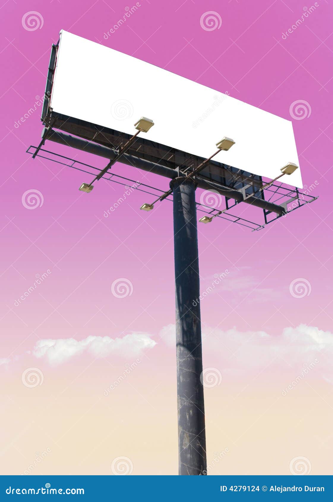 Billboard pink stock illustration. Illustration of cloud - 4279124