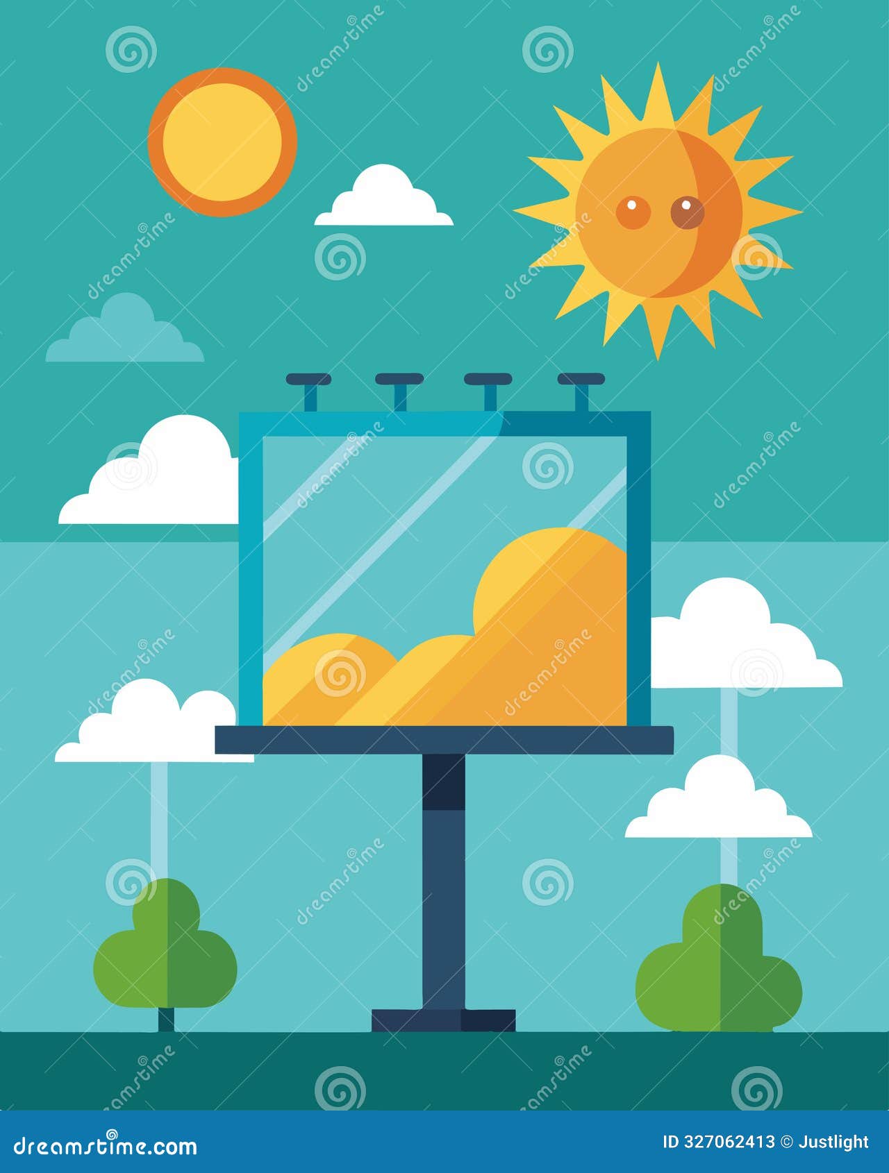 A Billboard Powered by the Everrenewable Sun Promoting Products and ...