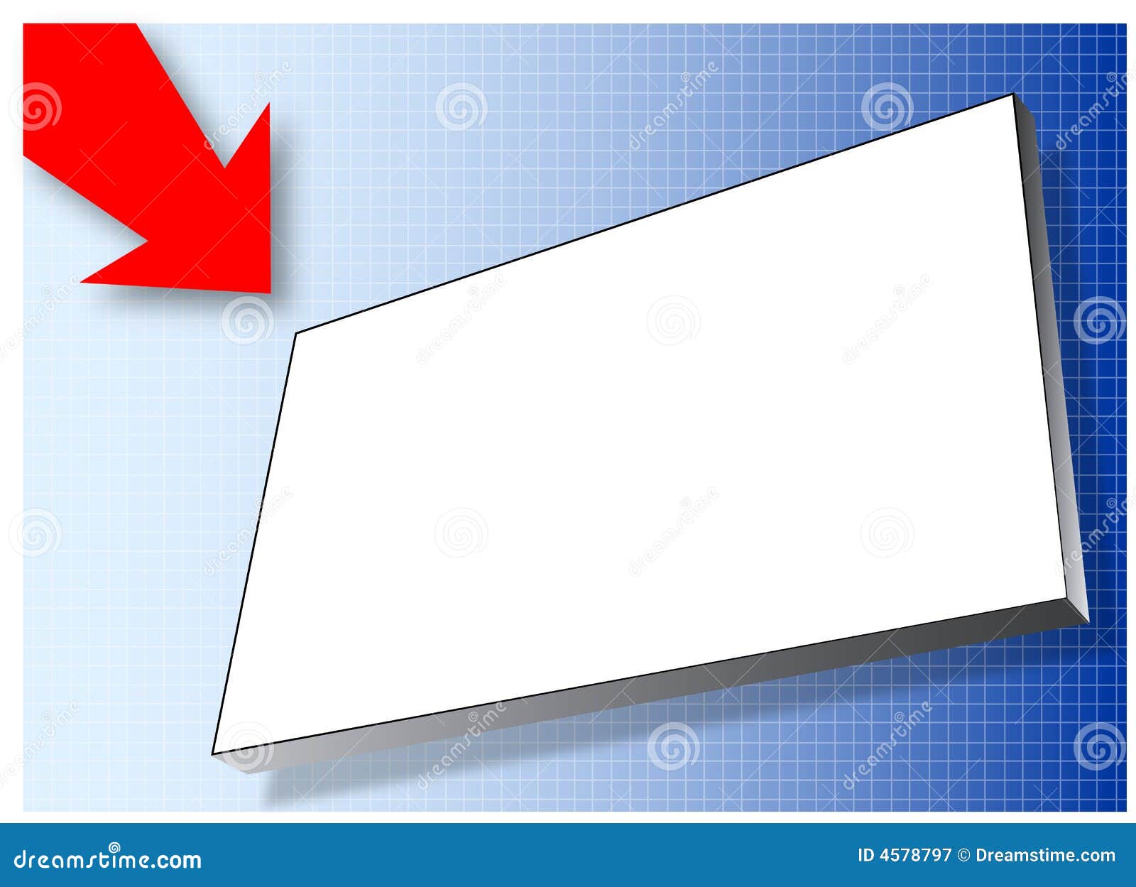 Billboard with red arrow stock vector. Illustration of abstract - 4578797