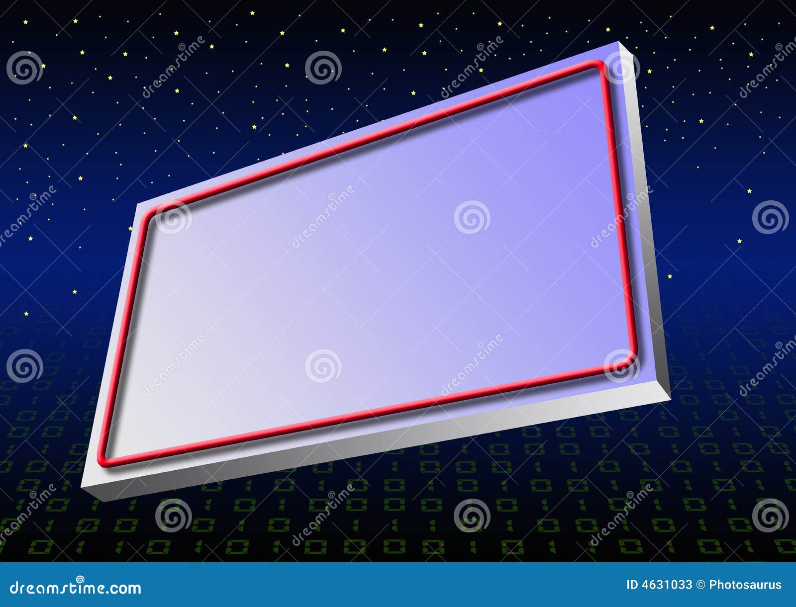 Billboard with red border stock illustration. Illustration of ...