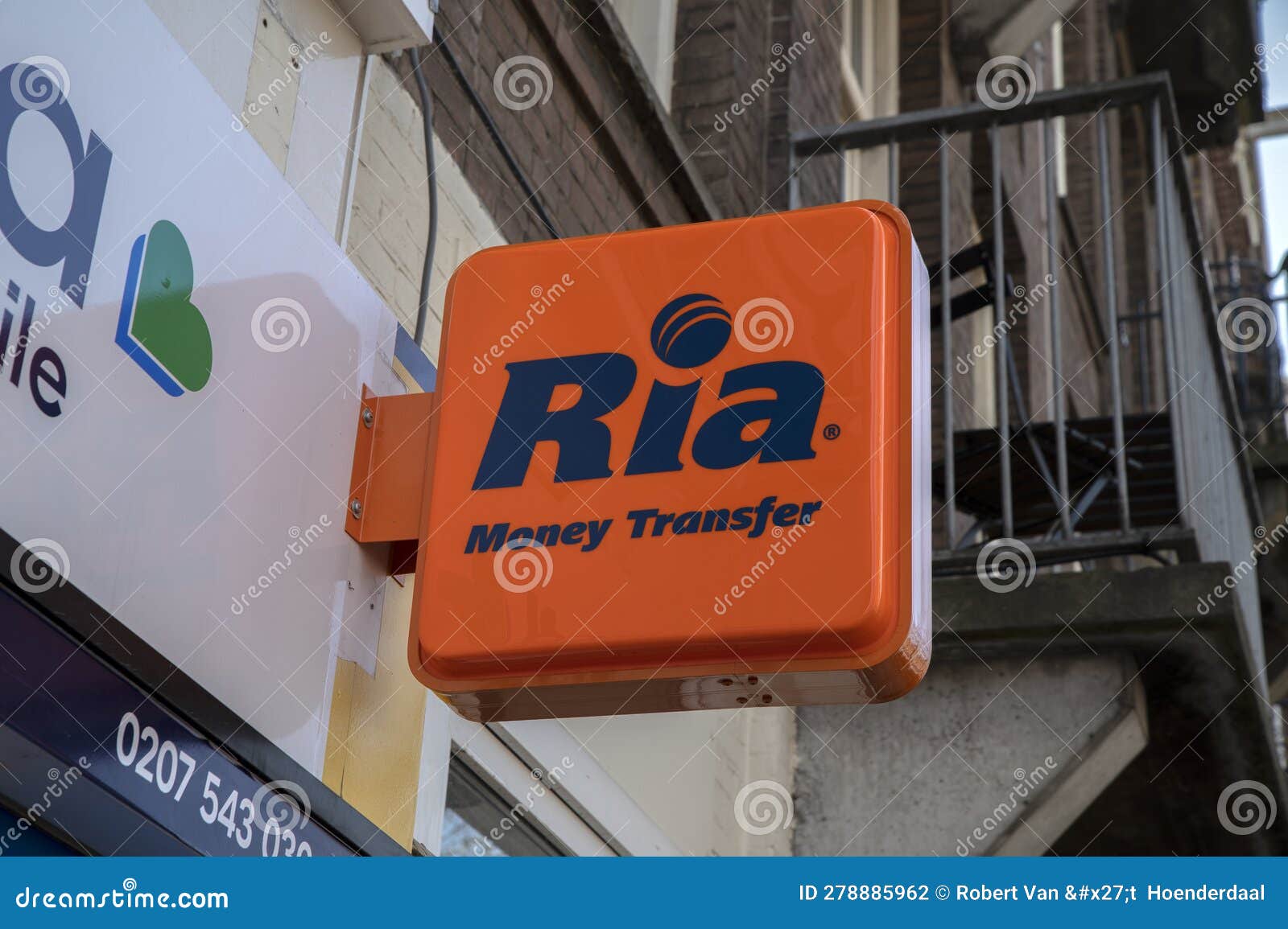 Billboard Ria Money Transfer at Amsterdam the Netherlands 24-7-2023 ...