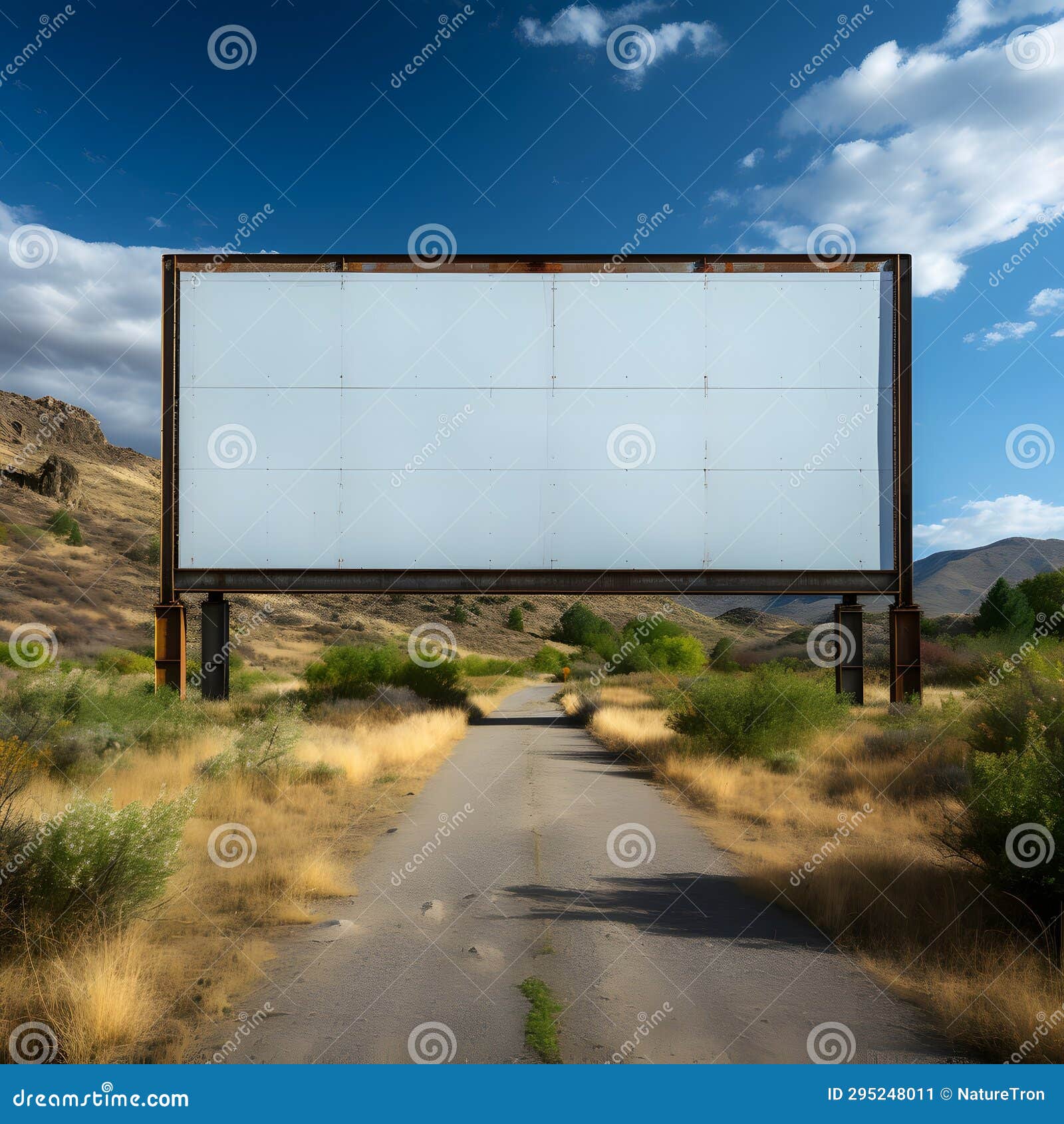 Billboard on the road stock illustration. Illustration of outdoor ...