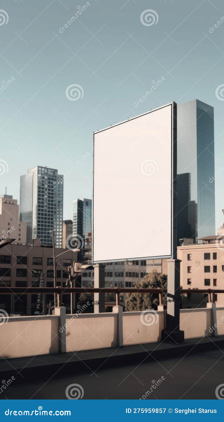 A Billboard on the Side of a Building in a City. AI Generative Image ...