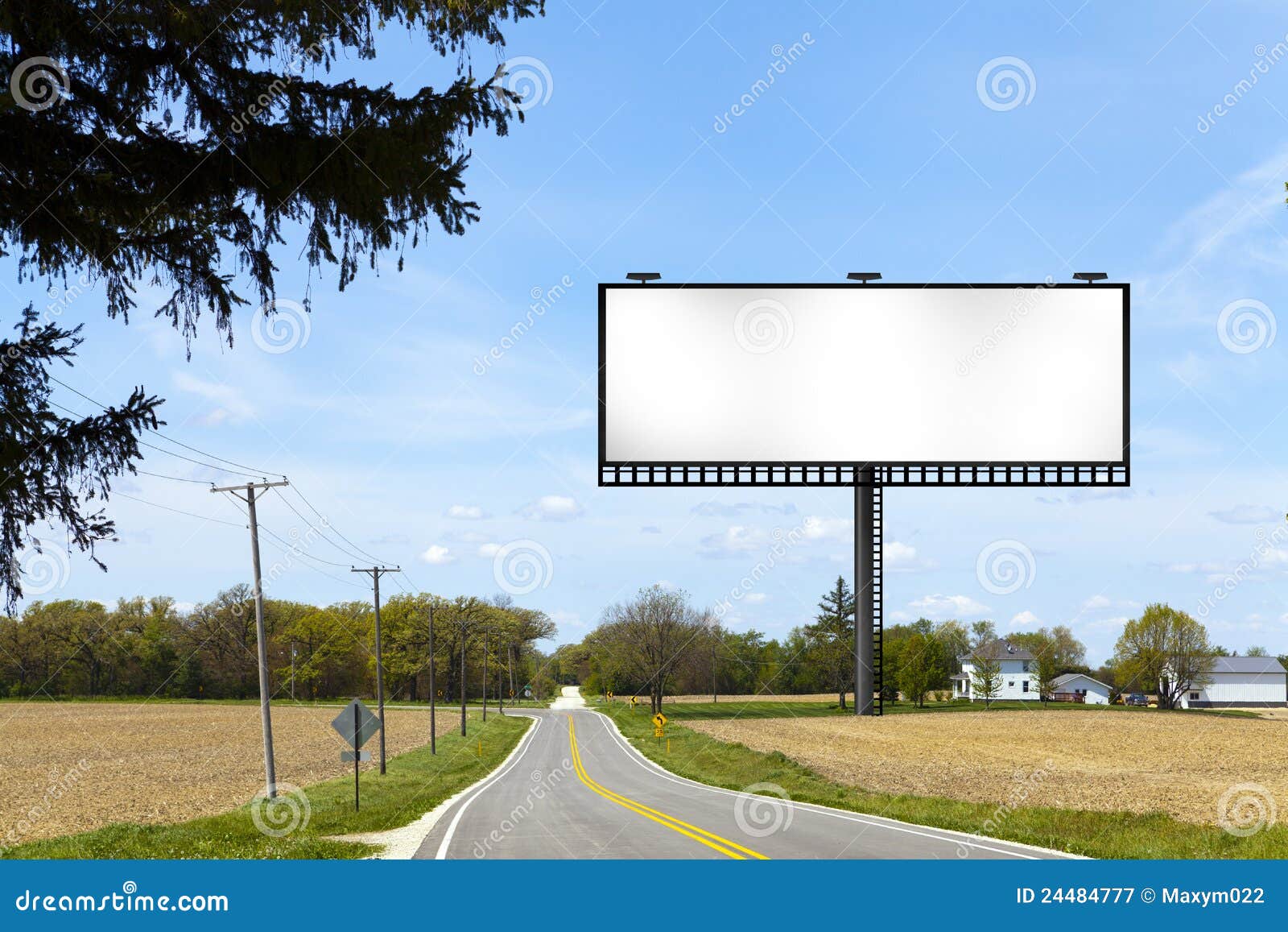 Billboard Sign stock image. Image of commercial, large - 24484777