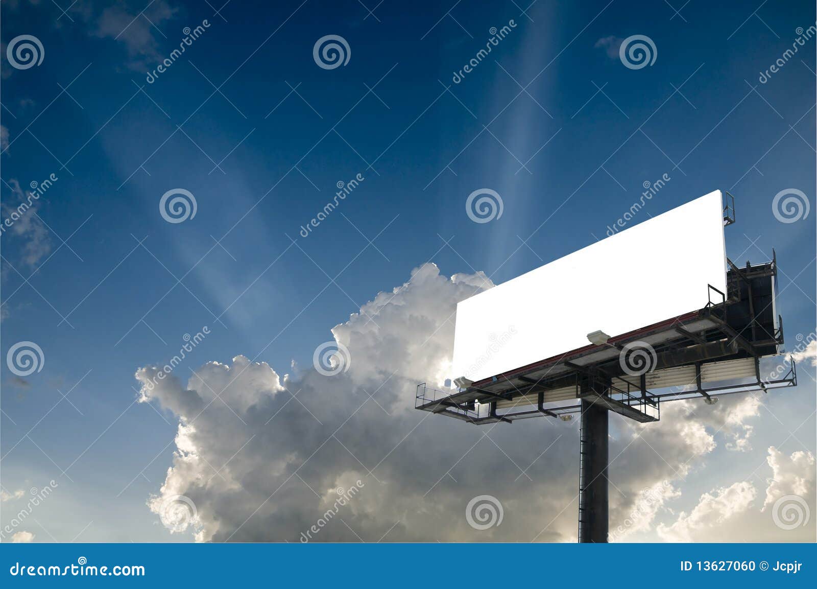 Billboard and Sky stock photo. Image of banner, information - 13627060